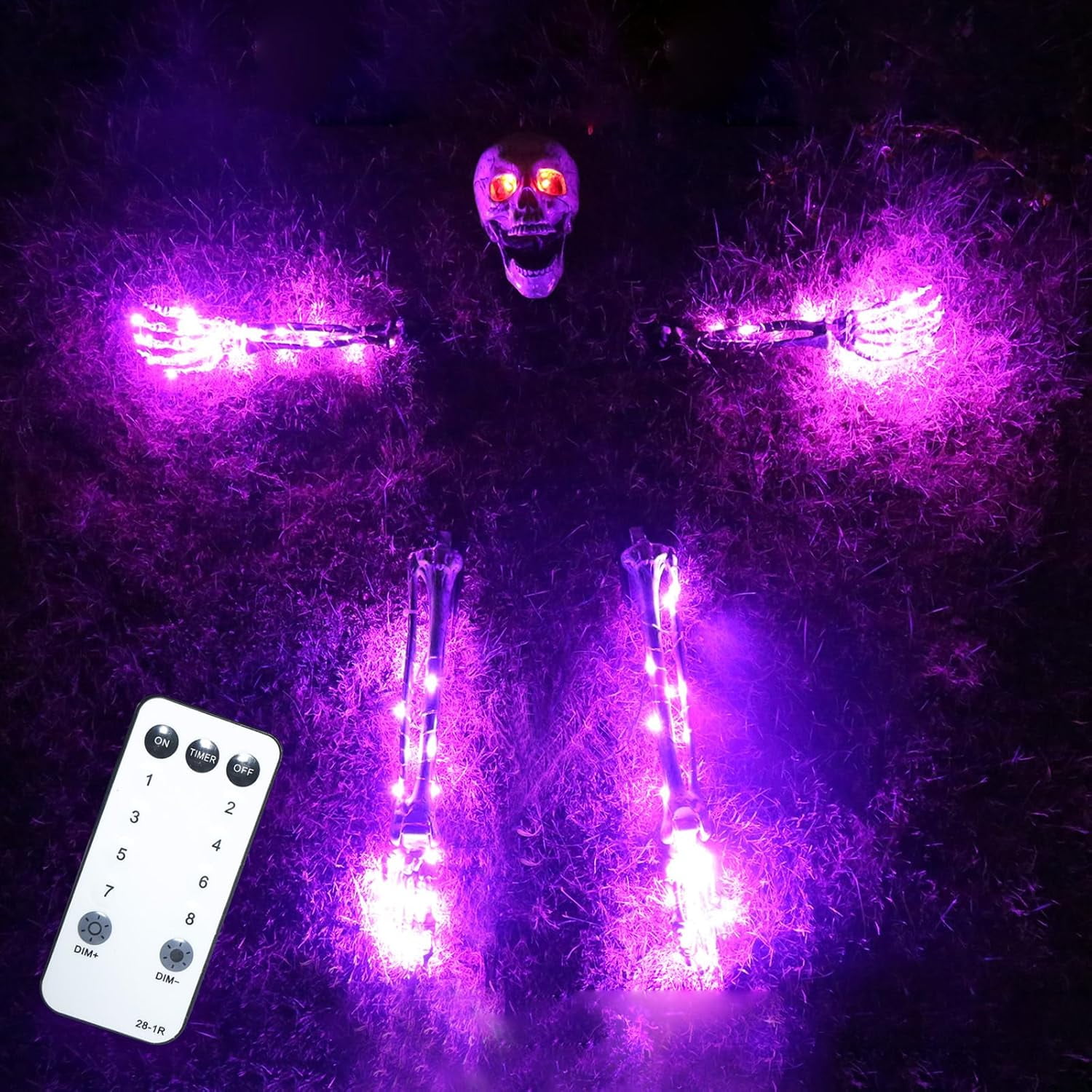 More Realistic Skull Skeleton Halloween Decoration Lights Outdoor with ...