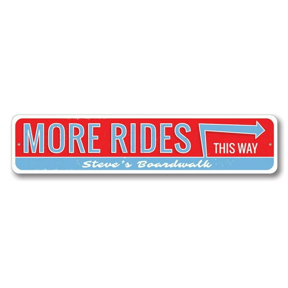 More Rides This Way Sign, Boardwalk Arrow Sign, Custom Beach House Sign ...