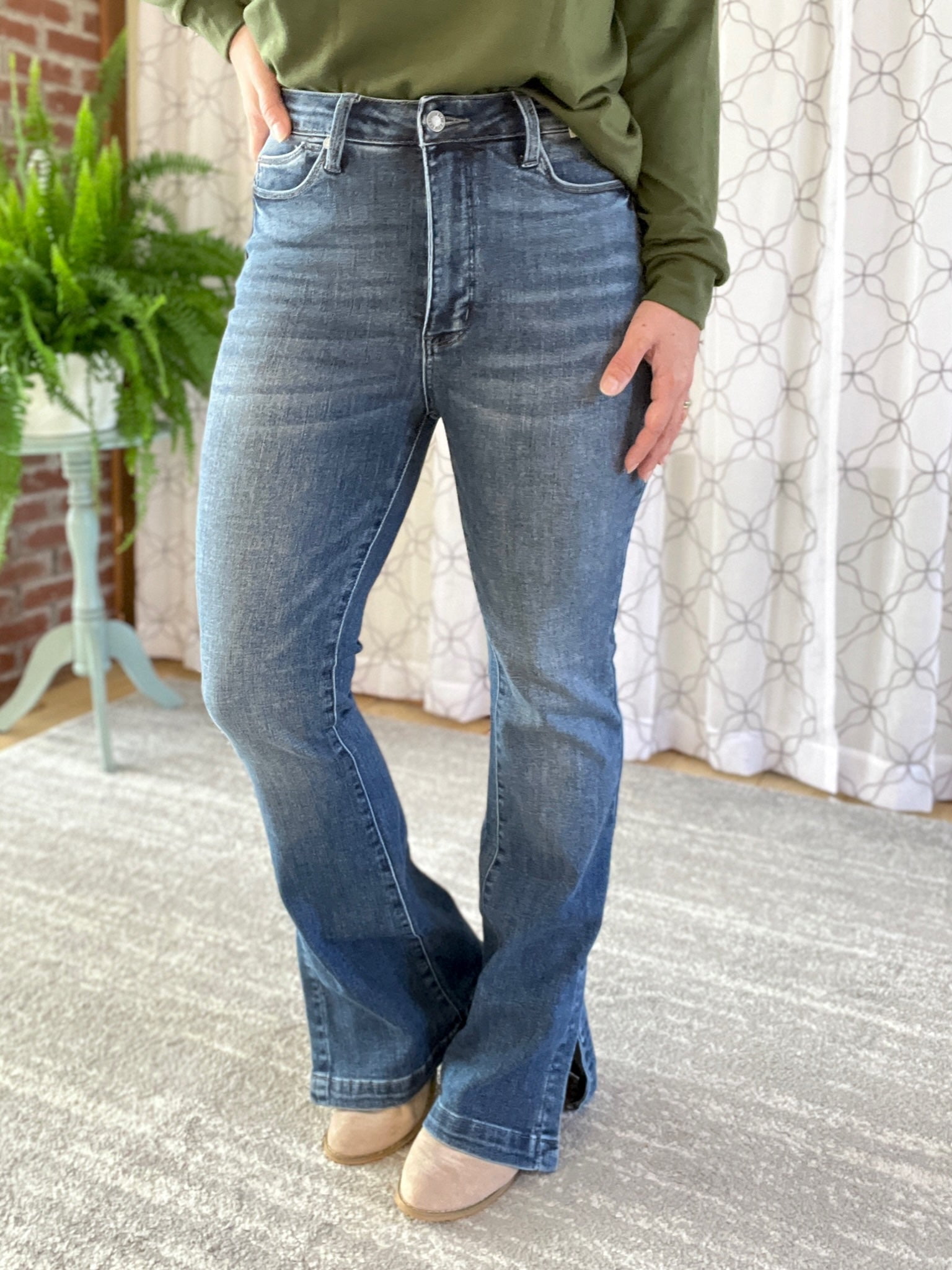 More Than Fabulous Judy Blue Tummy Control Bootcut Jeans - Walmart.com