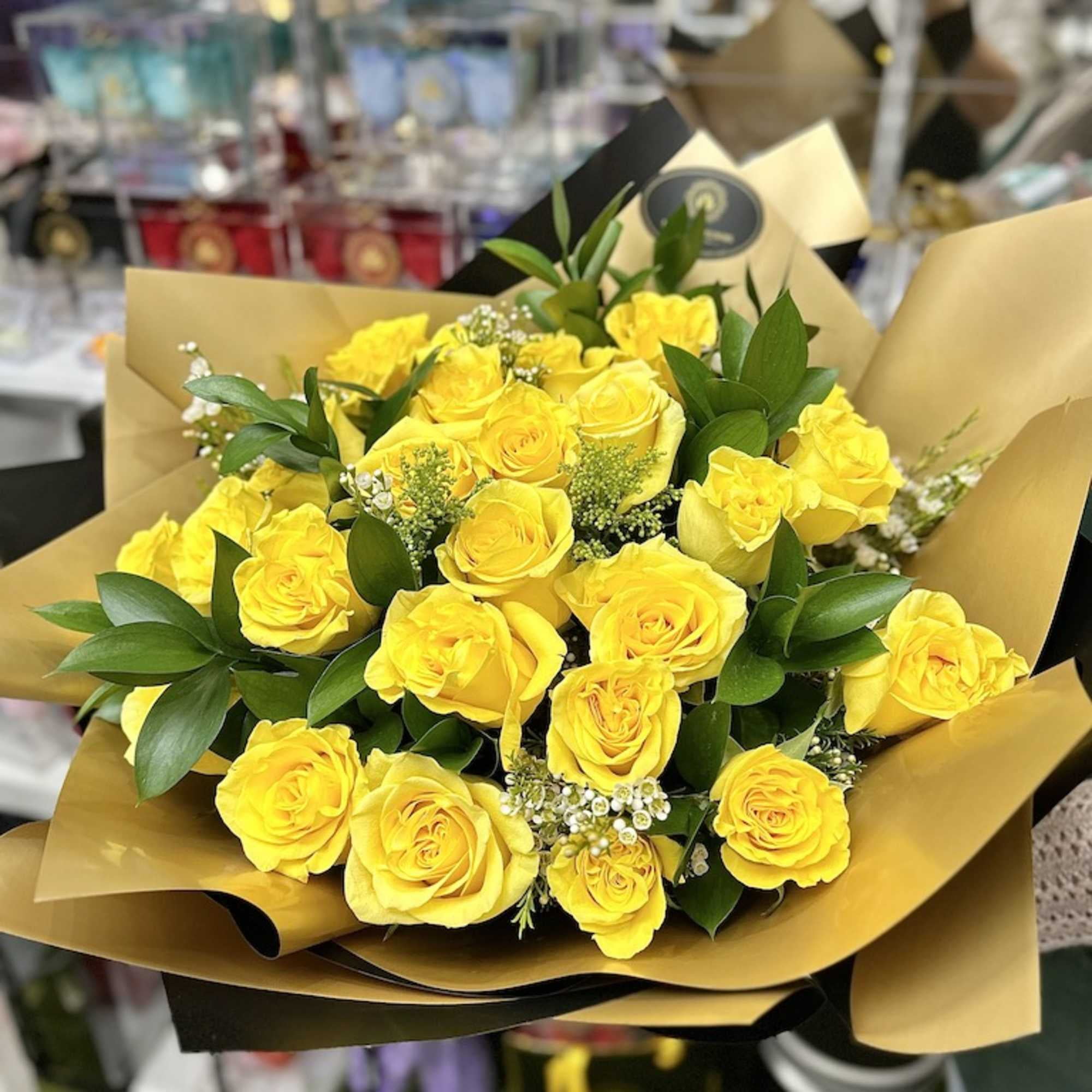 More Than Flowers 2 Dozen Beauty Handheld Bouquet - Yellow - Walmart.com