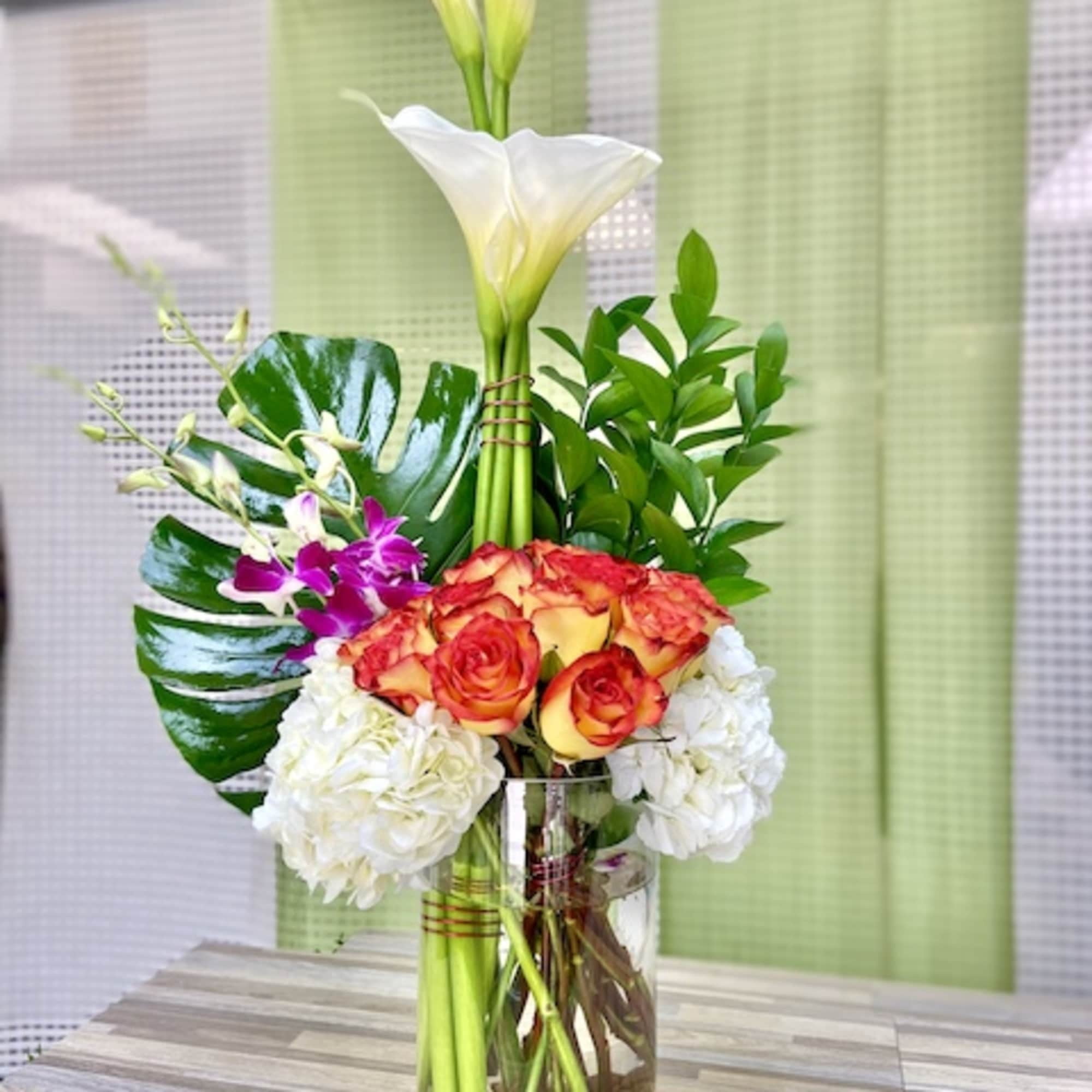 More Than Flowers Art Deco Flower Arrangement - High Magic - Deluxe ...