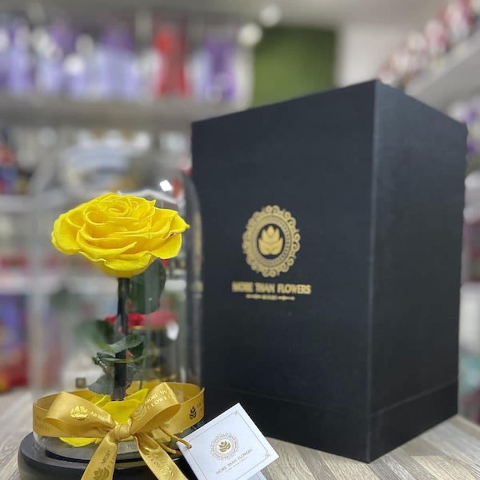 More Than Flowers Beauty and the Beast Eternal Rose - Yellow - Walmart.com