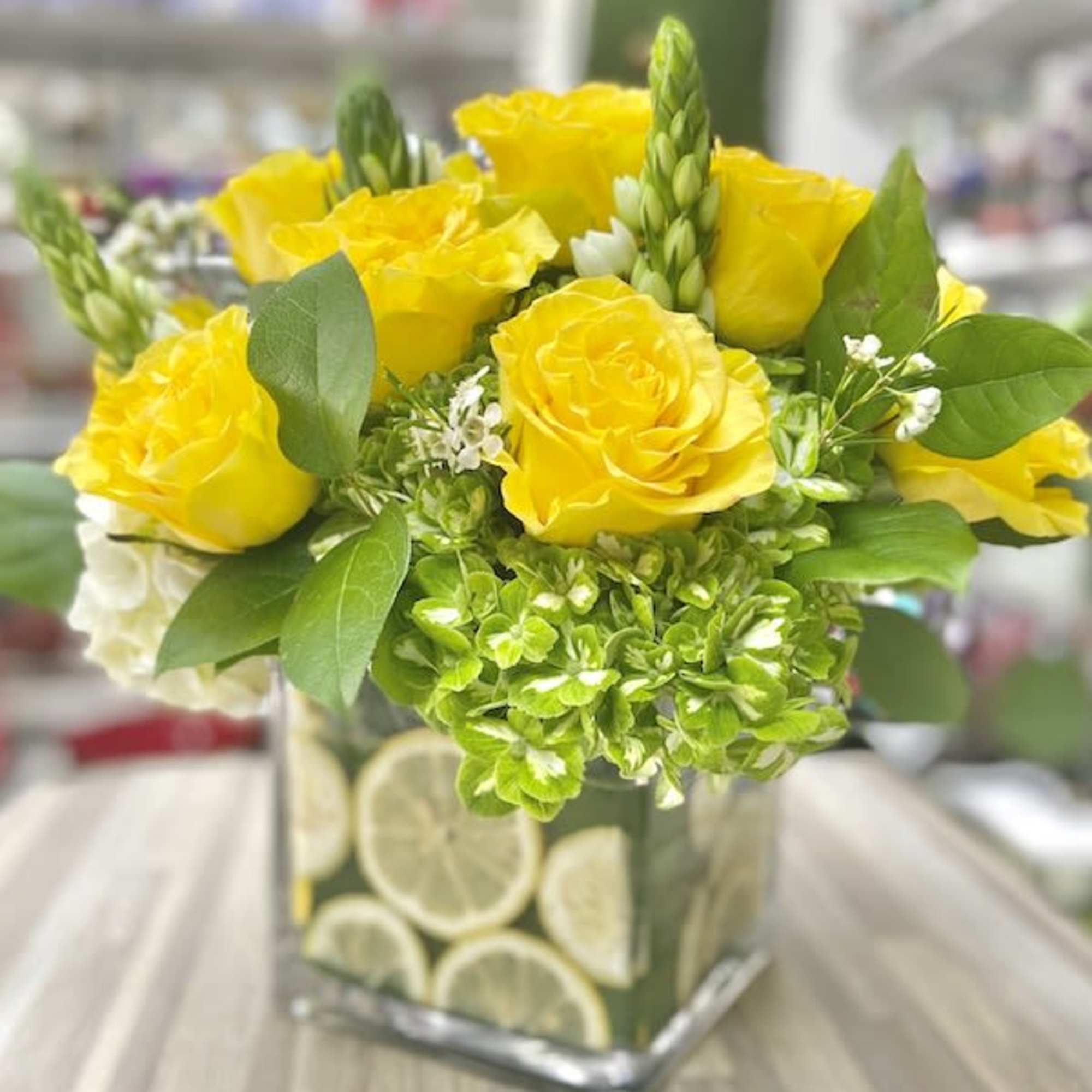 More Than Flowers Limes up Flower Arrangement - Standard - Deluxe ...