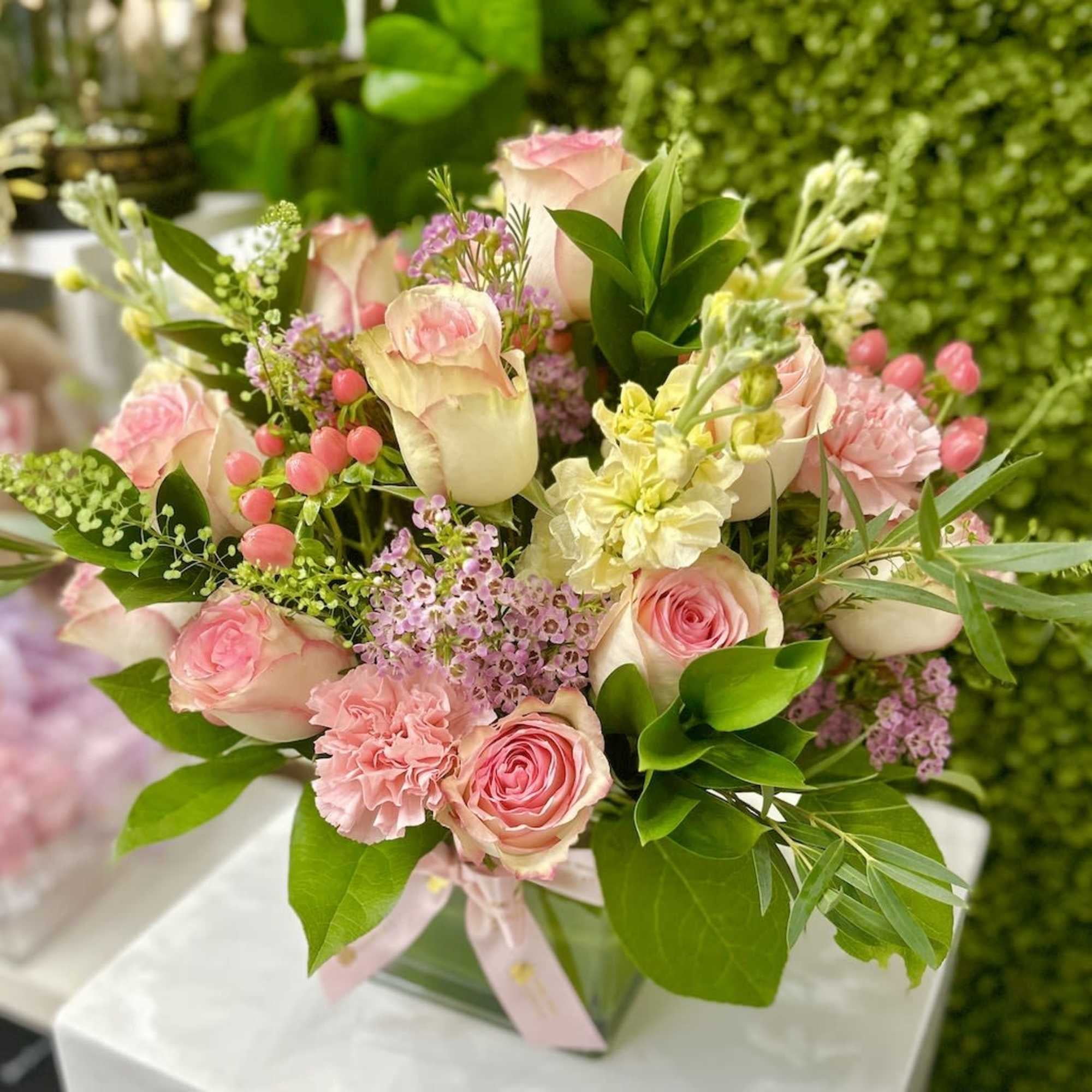 More Than Flowers Thinking of You Flower Bouquet - Light Pink Roses ...