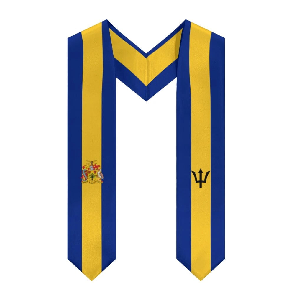 More design Graduation shawl Barbados & United States Flag Stole Sash ...
