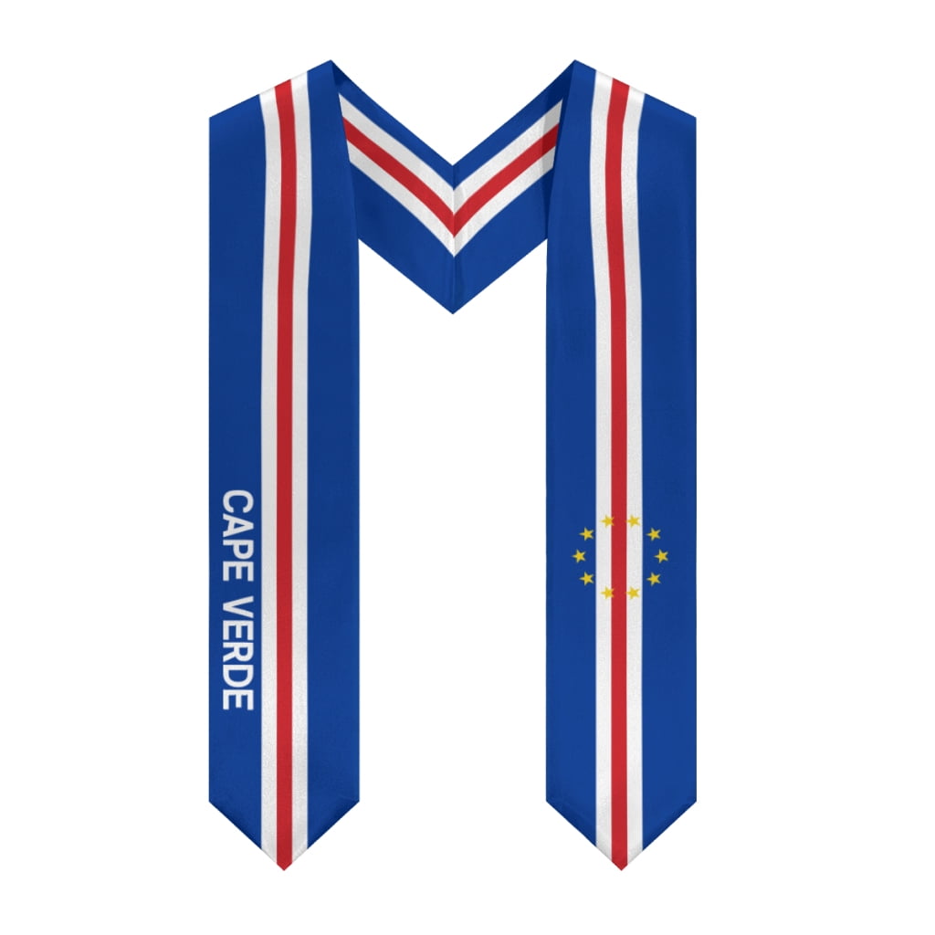 More design Graduation shawl Cape Verde & United States Flag Stole Sash ...