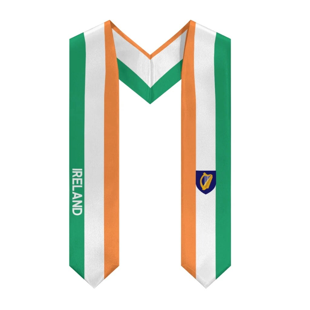 More design Graduation shawl Ireland & United States Flag Stole Sash ...