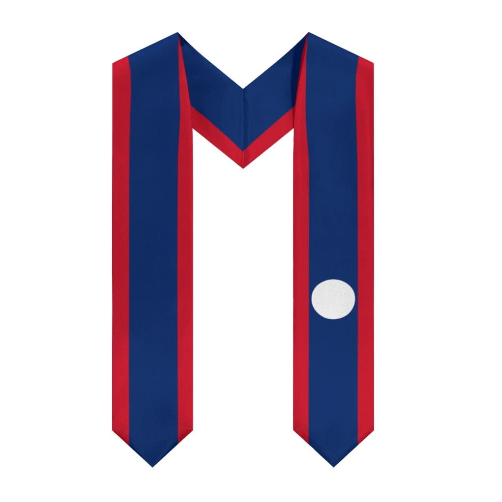 More design Graduation shawl Laos Flag & United States Flag Stole Sash ...