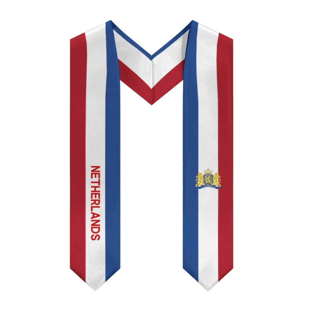 More design Graduation shawl Netherlands Flag & United States Flag ...