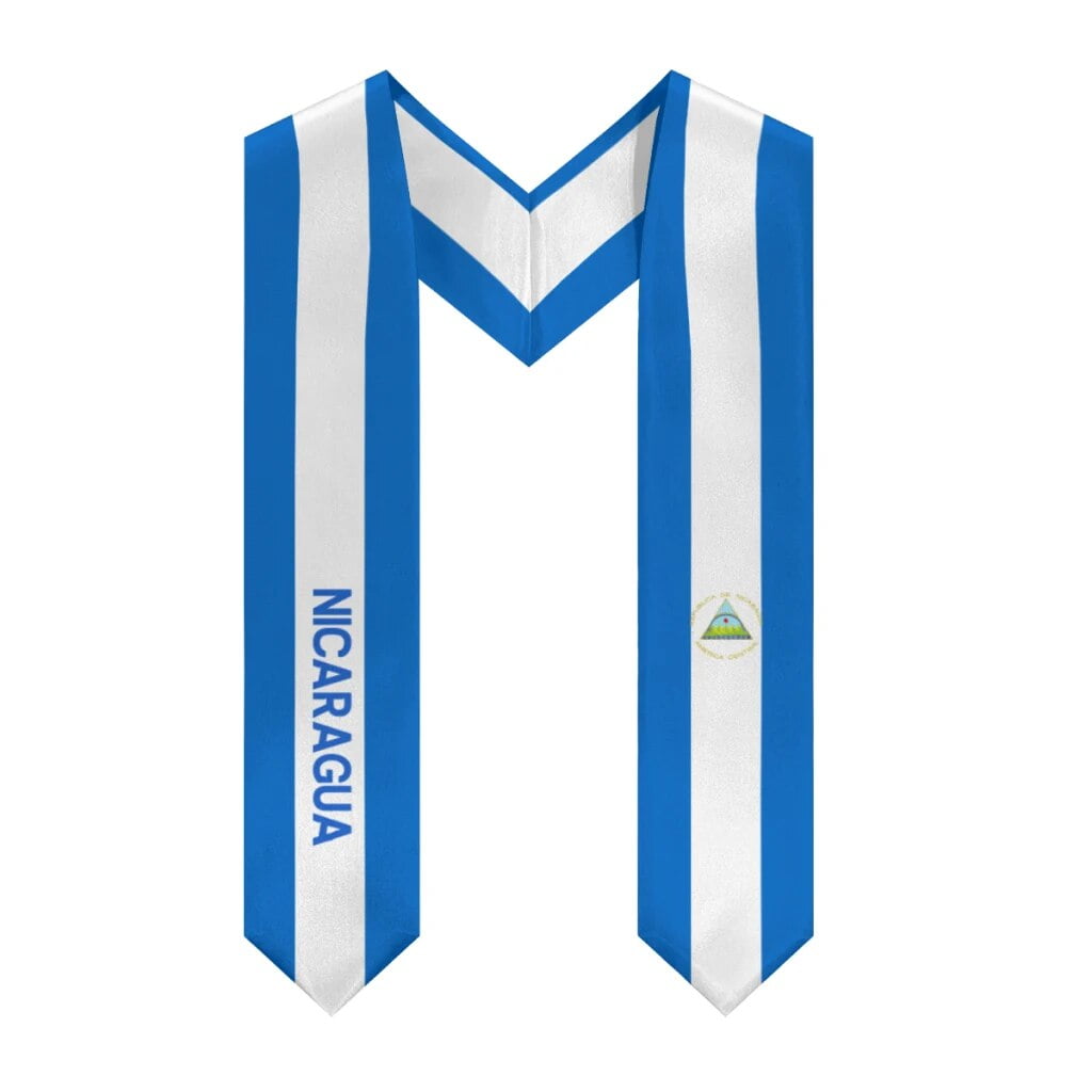 More design Graduation shawl Nicaragua & United States Flag Stole Sash ...