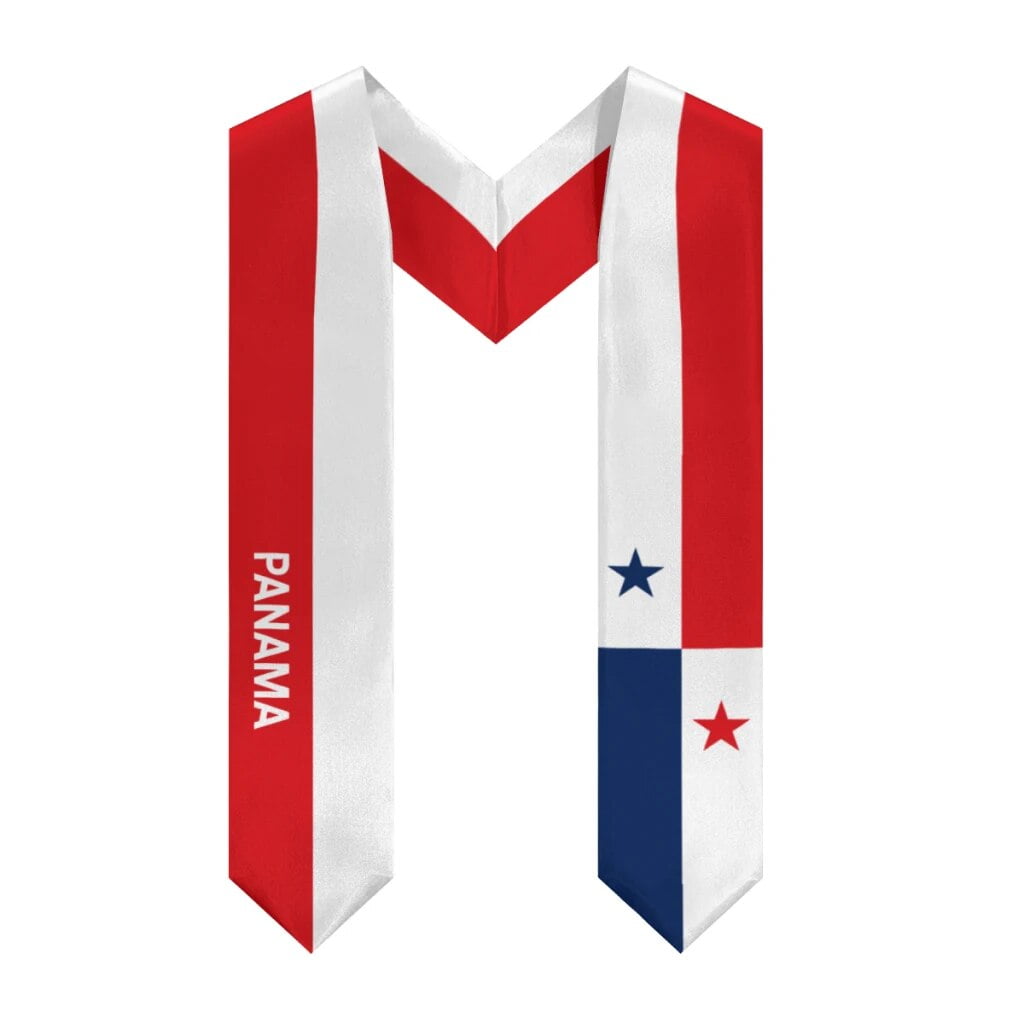 More design Graduation shawl Panama Flag & United States Flag Stole ...