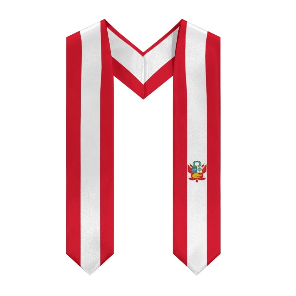 More design Graduation shawl Peru Flag & United States Flag Stole Sash ...