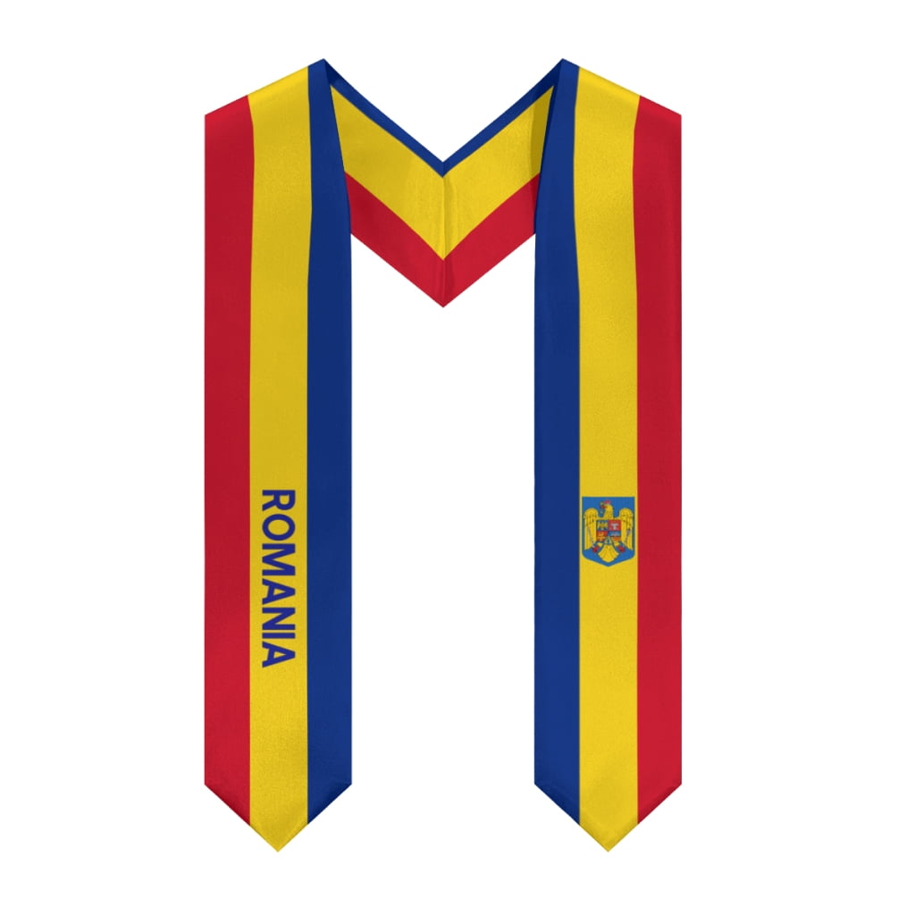 More design Graduation shawl Romania Flag & United States Flag Stole ...