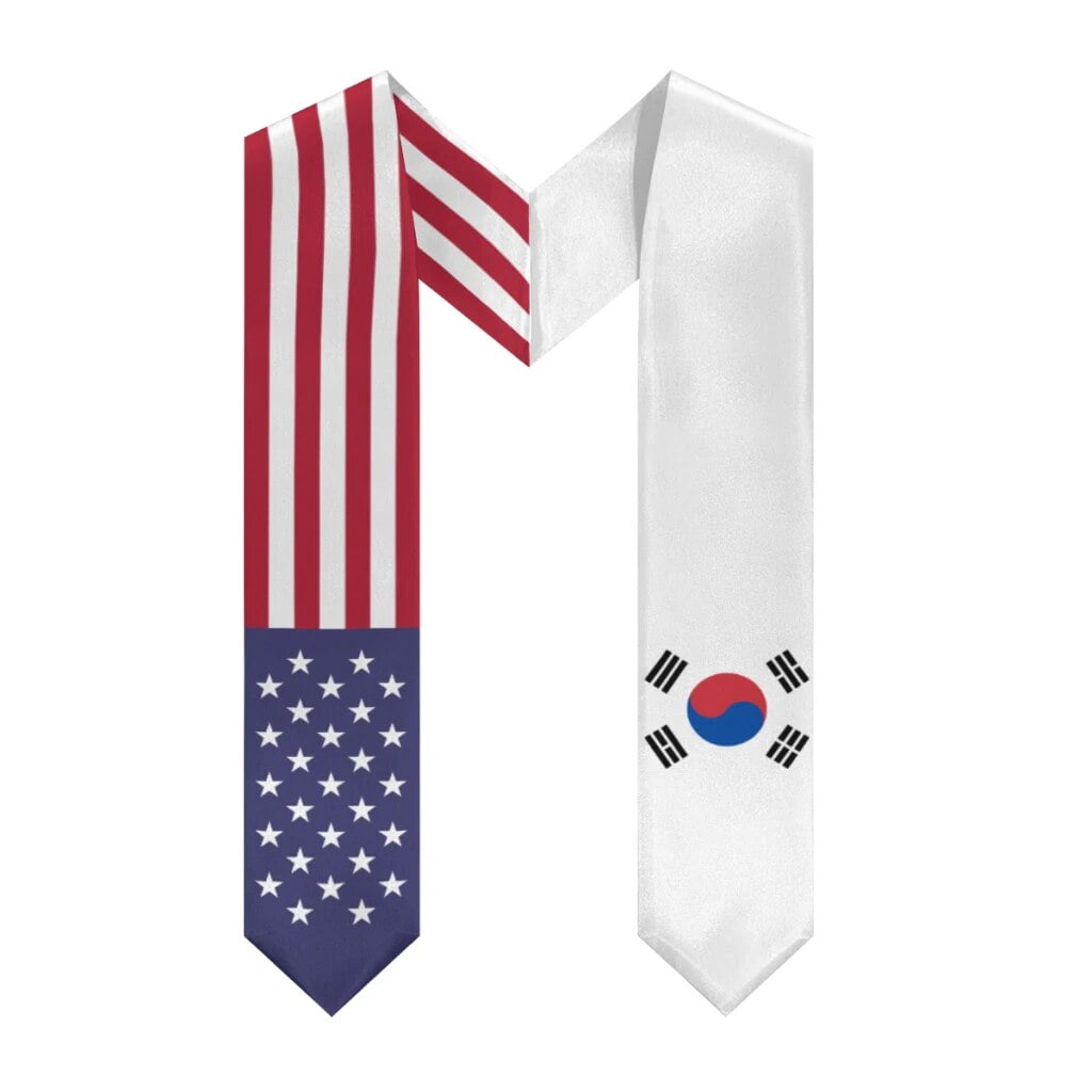 More design Graduation shawl South Korea Flag & United States Flag ...