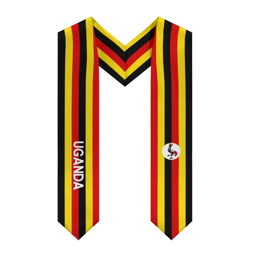 More design Graduation shawl Uganda Flag & United States Flag Stole ...