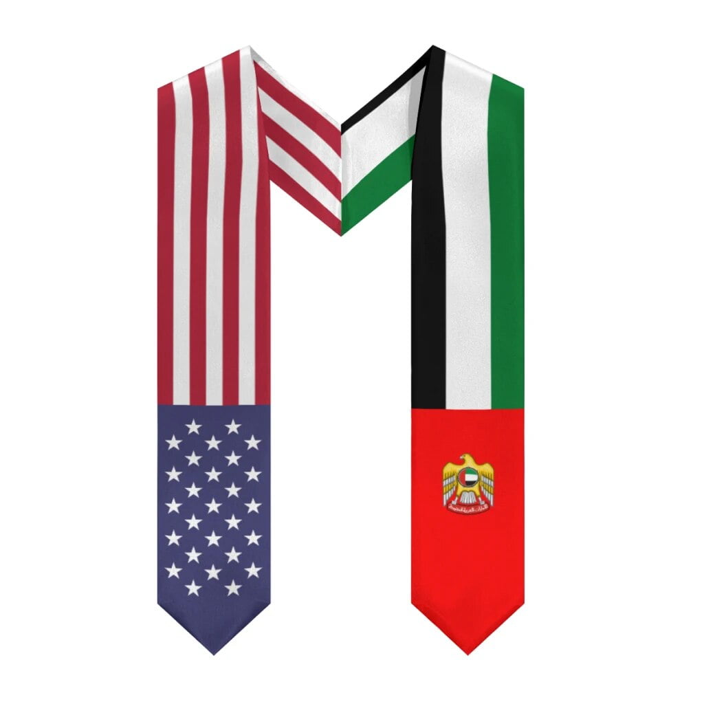 More design Graduation shawl United Arab Emirates Flag & United States ...