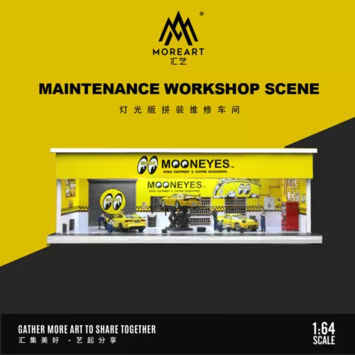 MoreArt 1:64 Model Car Station Assemble Diorama USB LED Lighting ...