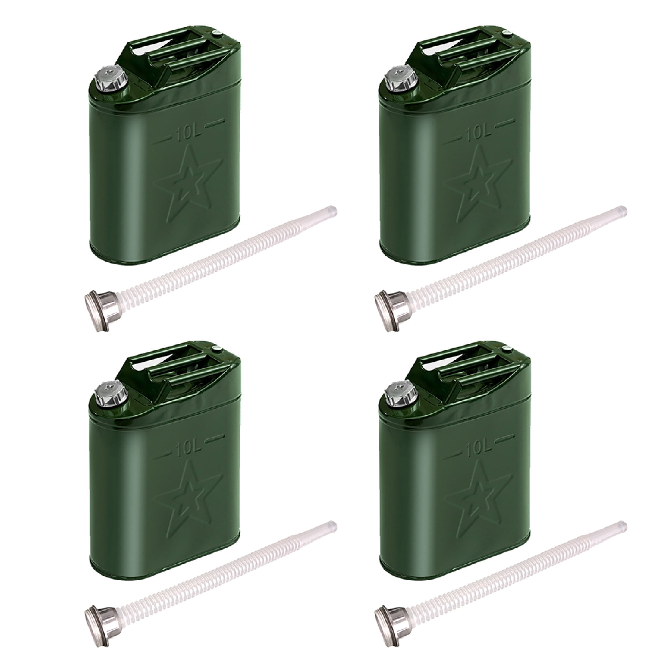 MoreChioce 10L Green Metal Jerry Can Store Container for Petrol Oil ...