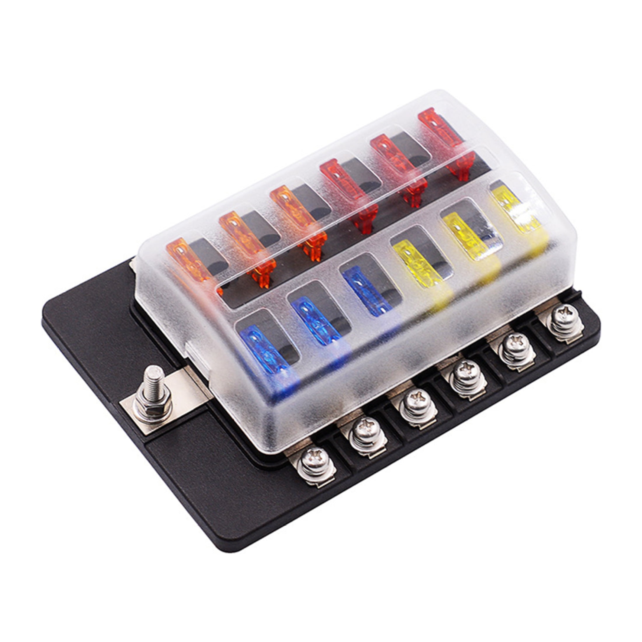 MoreChioce 12-Way Fuse Block Fuse Box Holder Fuse Insert Screw Terminal ...
