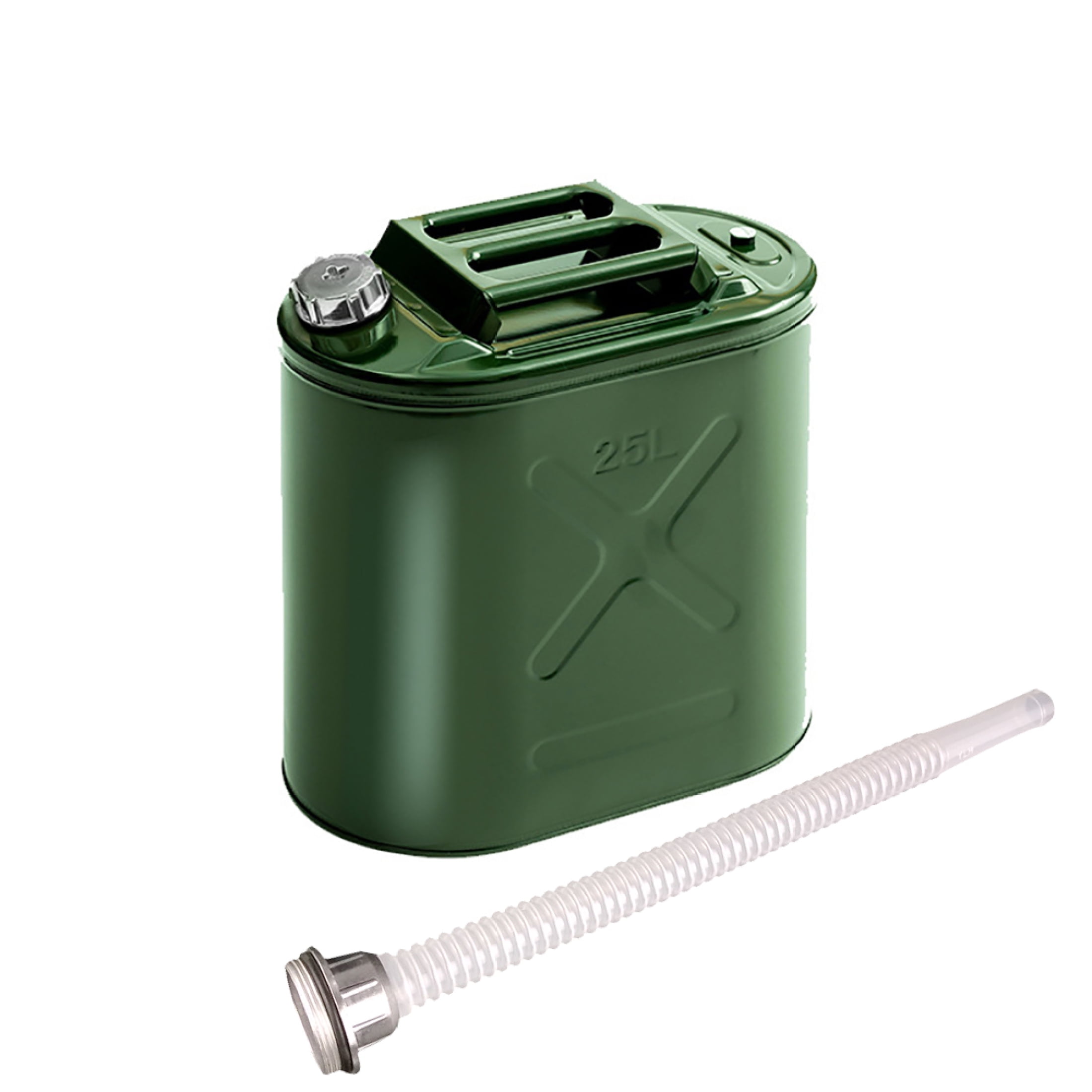 MoreChioce 25L Green Metal Jerry Can Store Container for Petrol Oil ...