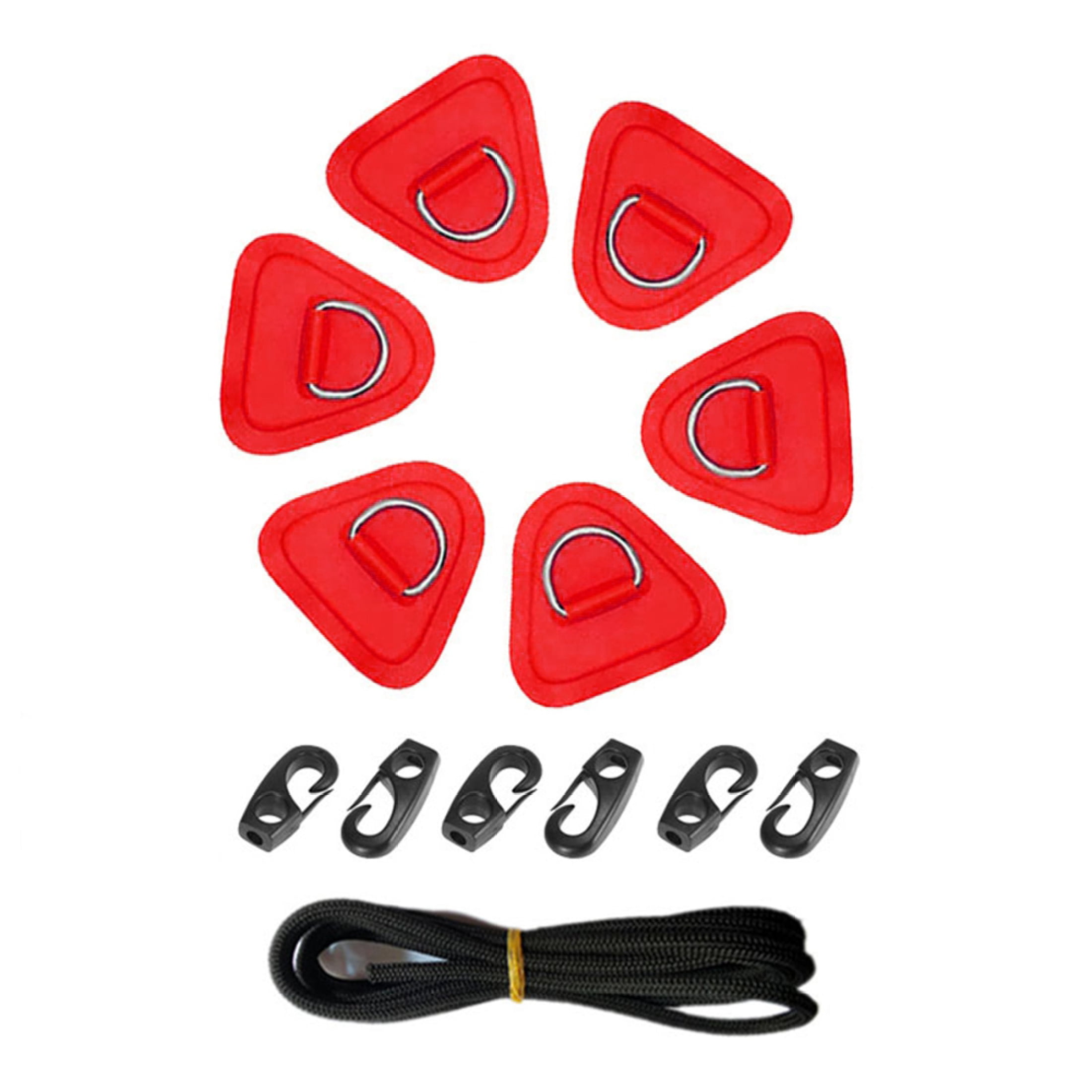 MoreChioce 6PCS Stainless Steel D-ring Patch Heavy Duty SUP Bungee Deck ...