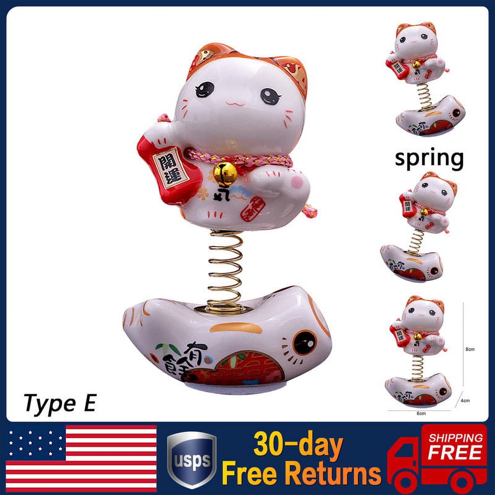 MoreChioce Car Dashboard Ornament Spring Cat Ornaments Cat Auto ...