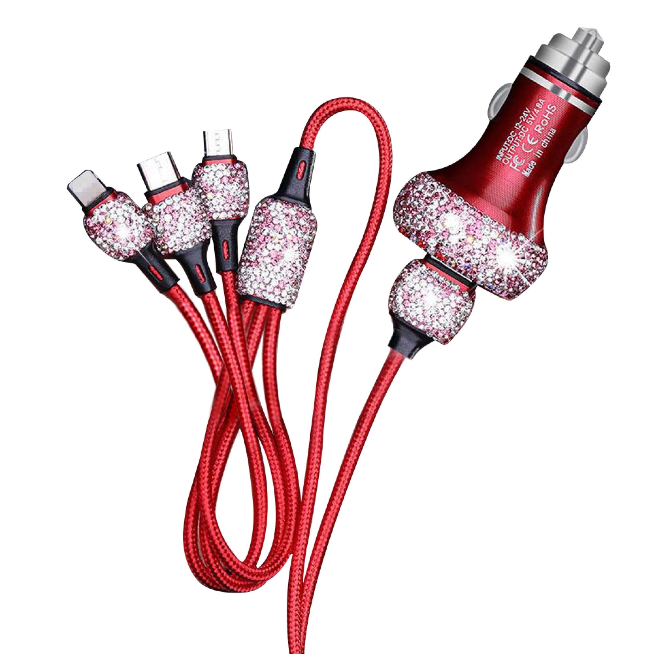 MoreChioce Multi-Charge Cable Cigarette Lighter Conversion Plug Cell ...