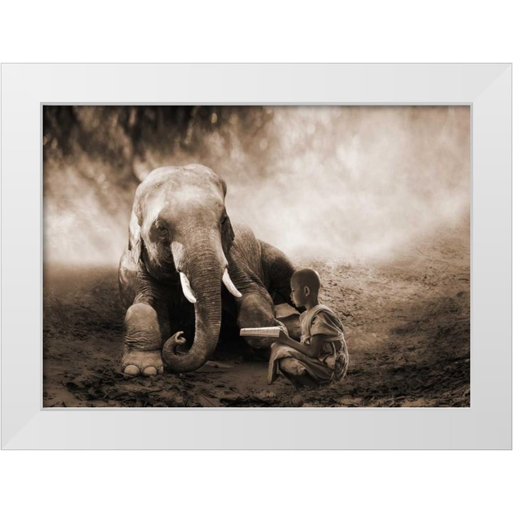 Moreau, Marc 14x11 White Modern Wood Framed Museum Art Print Titled ...