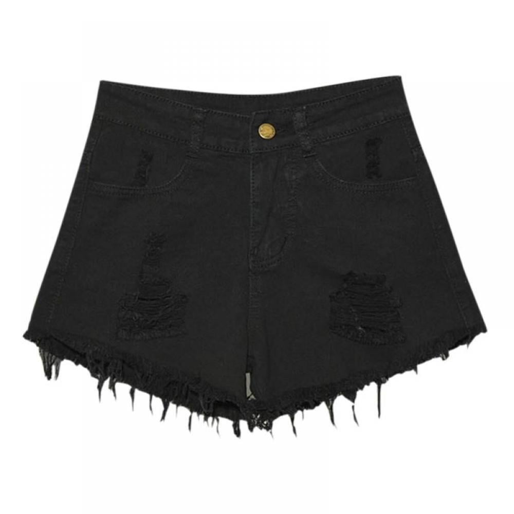 Morefun Women Jean Shorts High Waist Jeans Shorts Ripped Hole Denim ...
