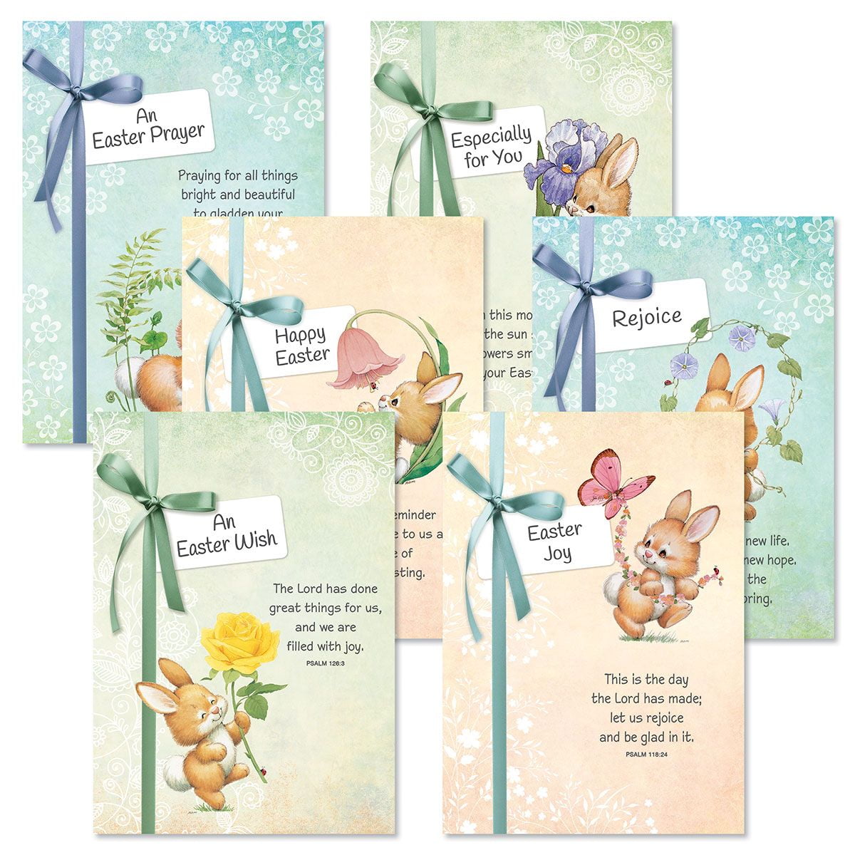 Morehead Faith Bunny Easter Greeting Card - Set 12 (6 Designs), by ...