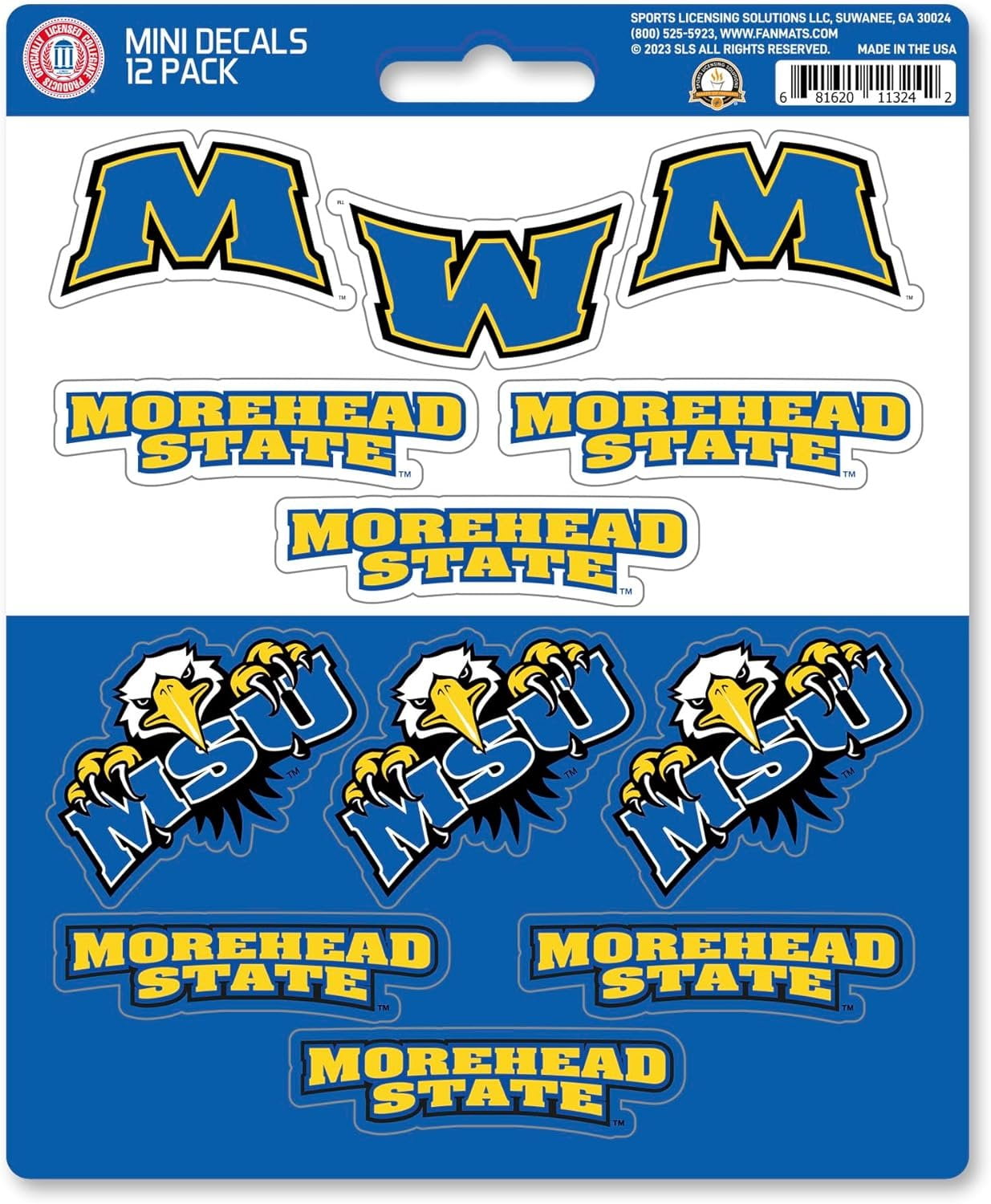 Morehead State University Eagles 12-Piece Mini Decal Sticker Set, 5x6 ...