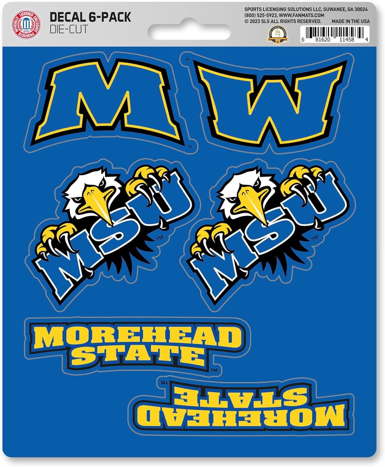 Morehead State University Eagles 6-Piece Decal Sticker Set, 5x6 Inch ...