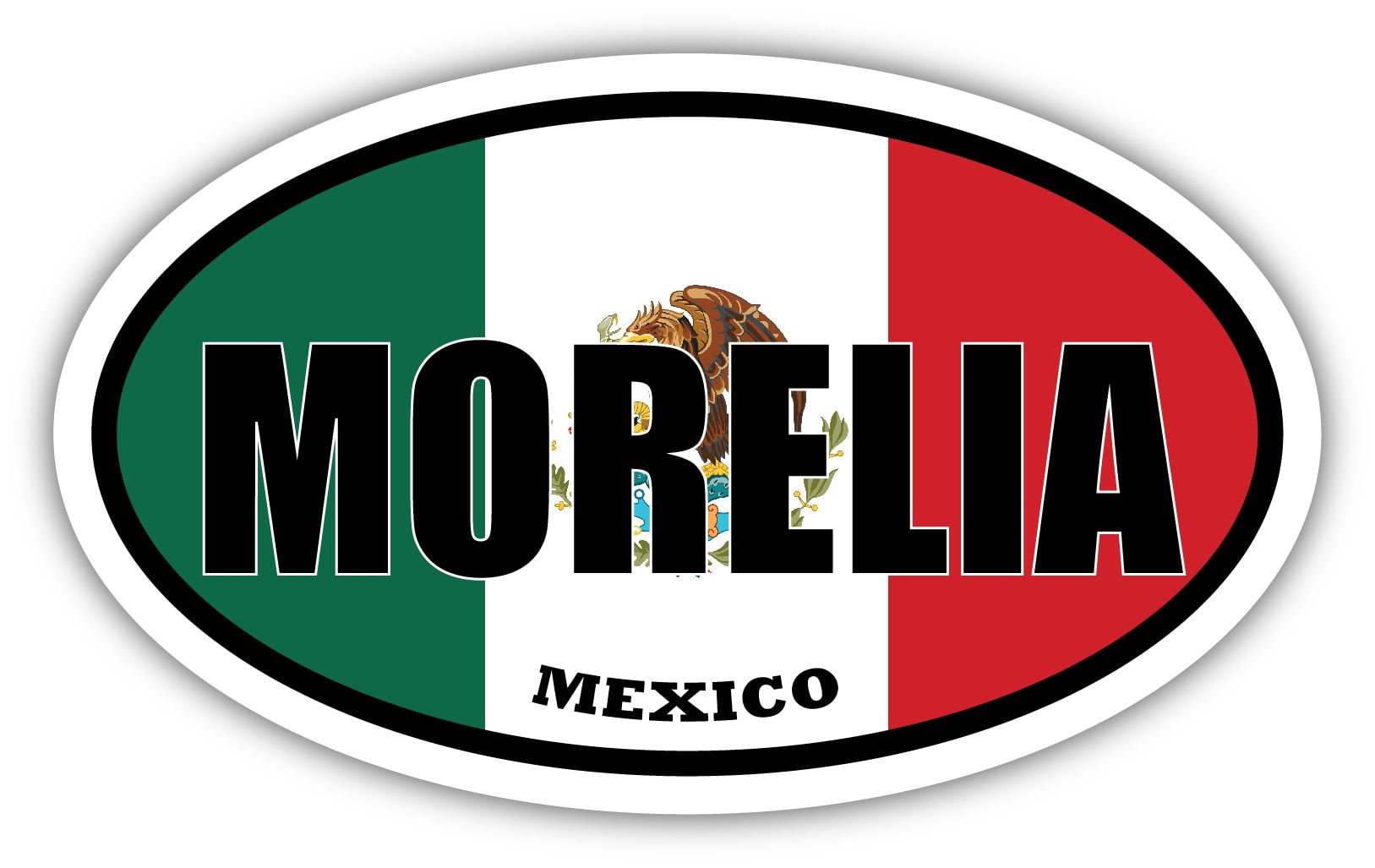Morelia Mexico Flag Oval Decal Vinyl Bumper Sticker 3x5 inches ...