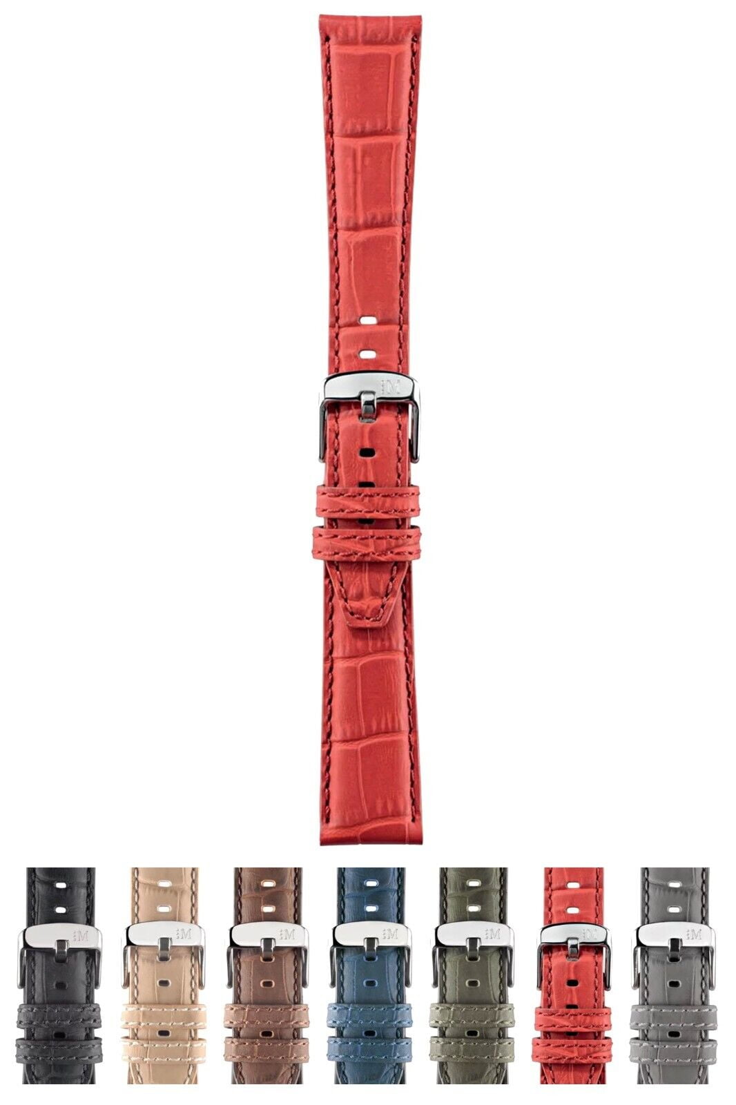 Morellato Soccer Genuine Water Resistant Leather Watch Strap - Red ...