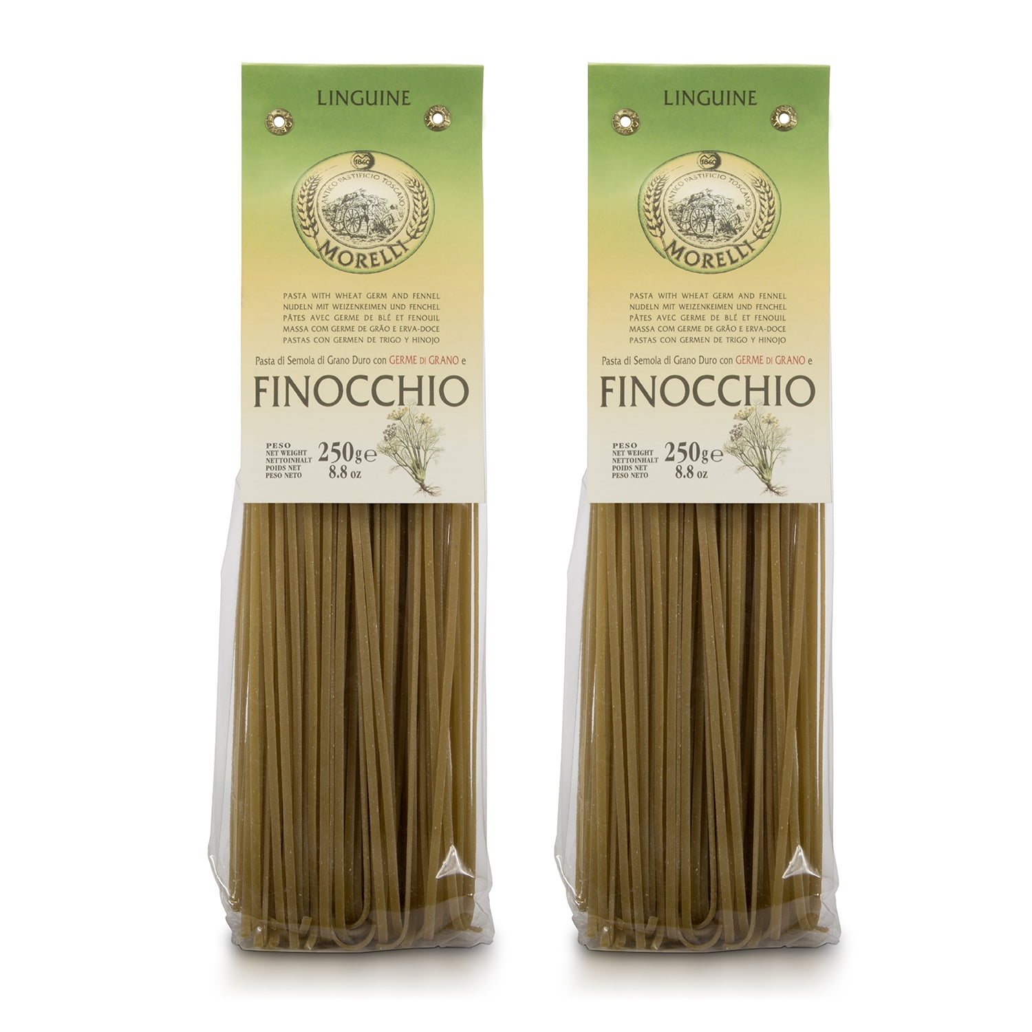 Morelli Finocchio Fennel Linguine Pasta from Italy 8.8oz / 250g(2 pack ...