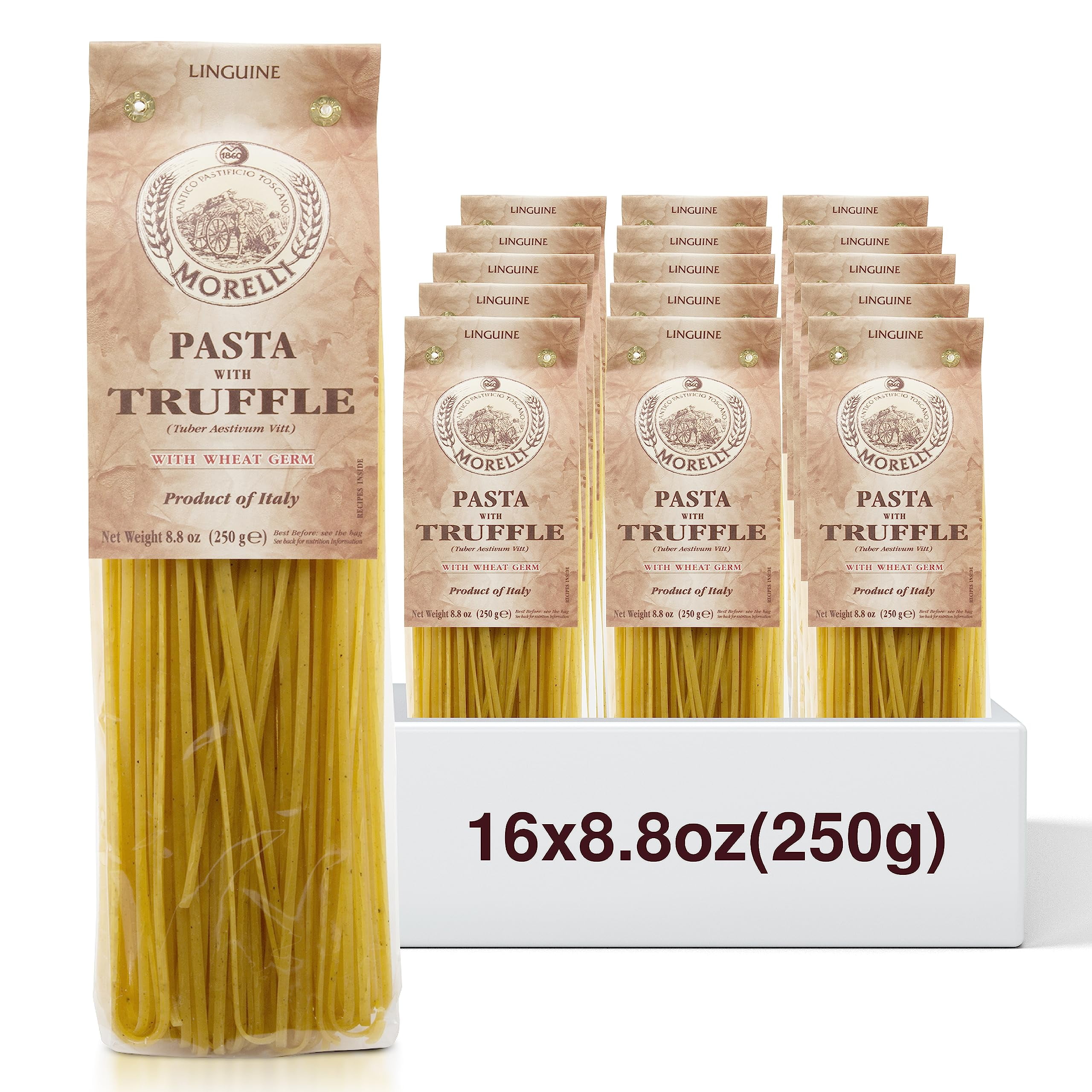 Morelli Italian Truffle Linguine Pasta - Gourmet Organic Pasta Handmade ...