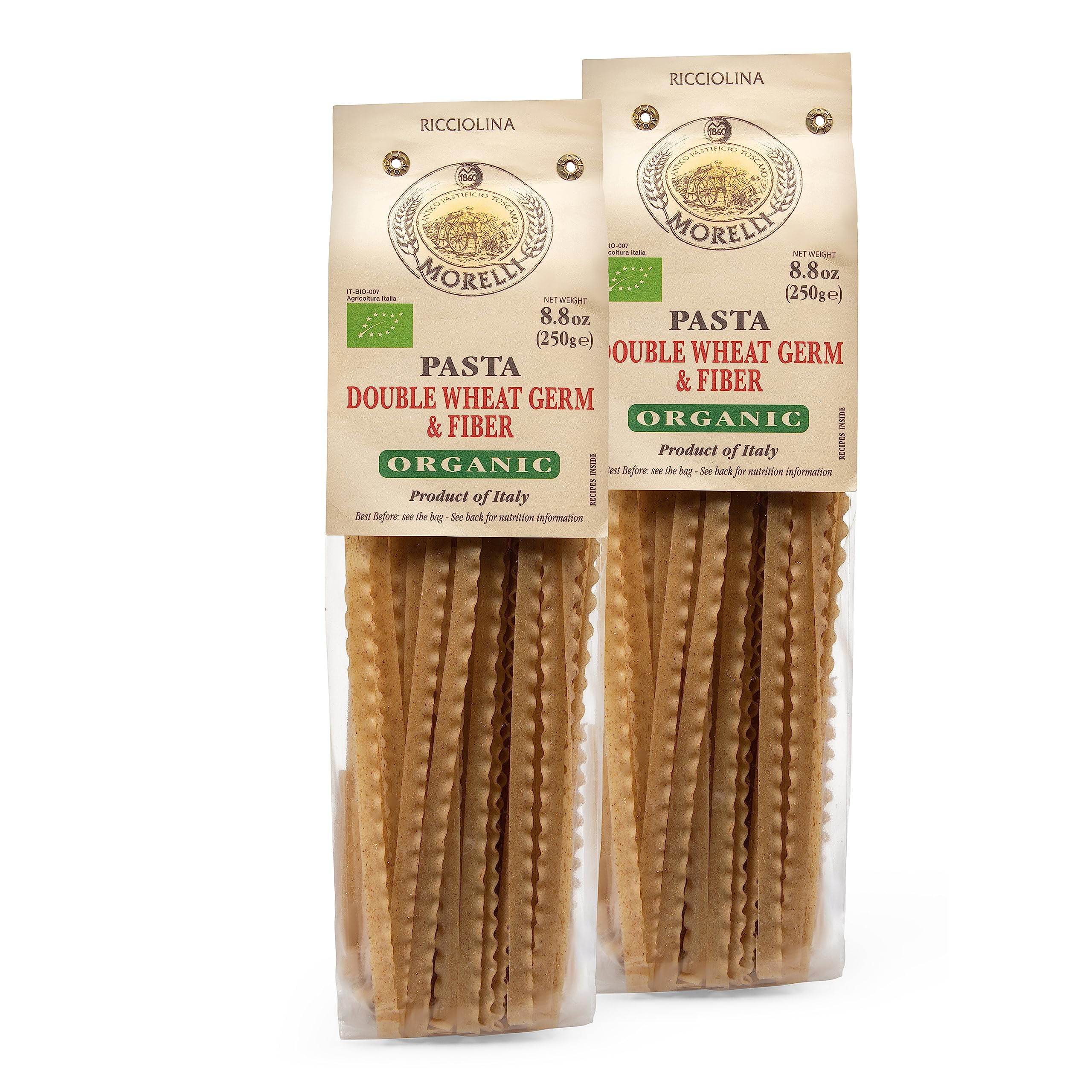 Morelli Mafalda Pasta, High Fiber Mafaldine Pasta, Imported from Italy ...