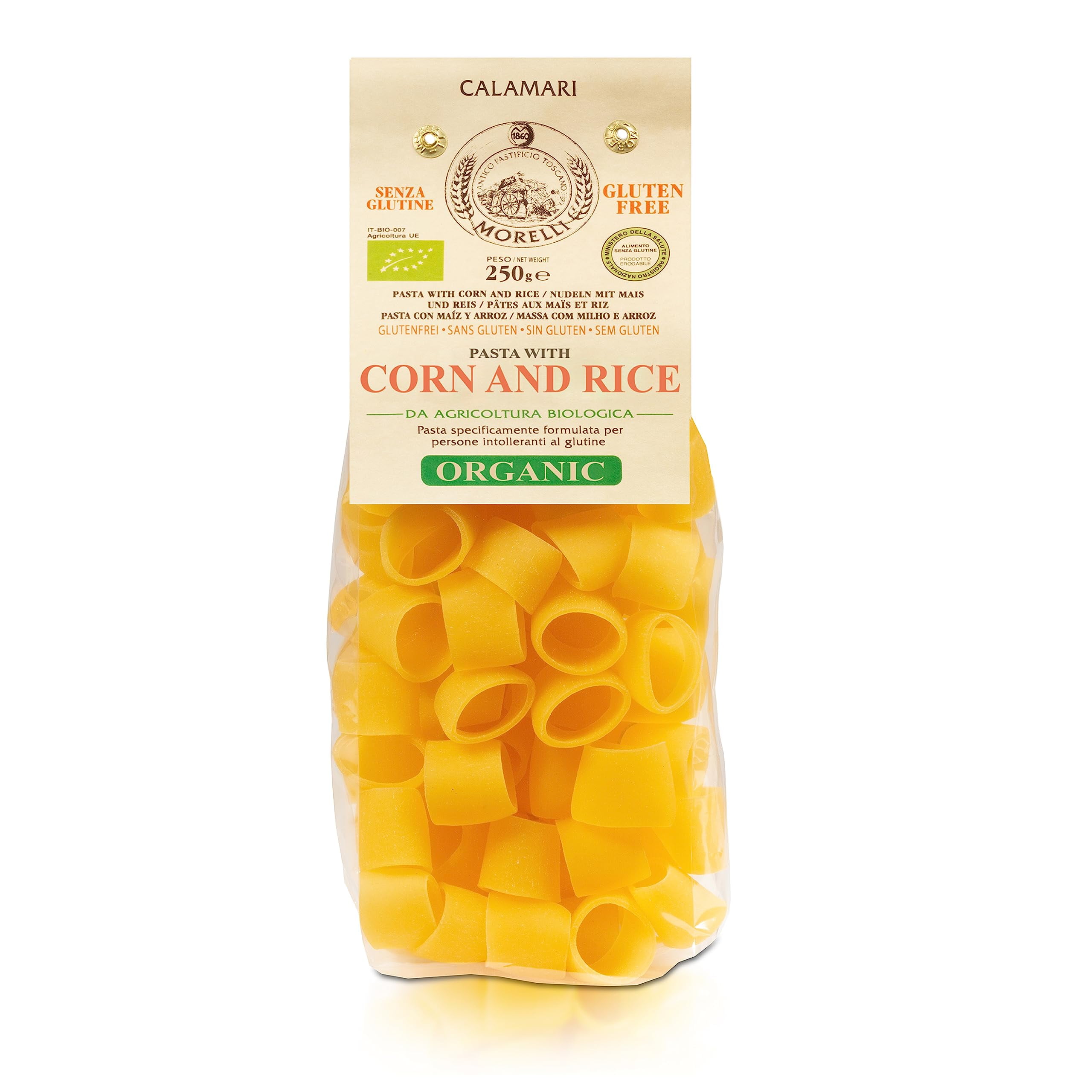 Morelli Mezzi Paccheri Organic Pasta - Italian, Gourmet, Large Circle ...