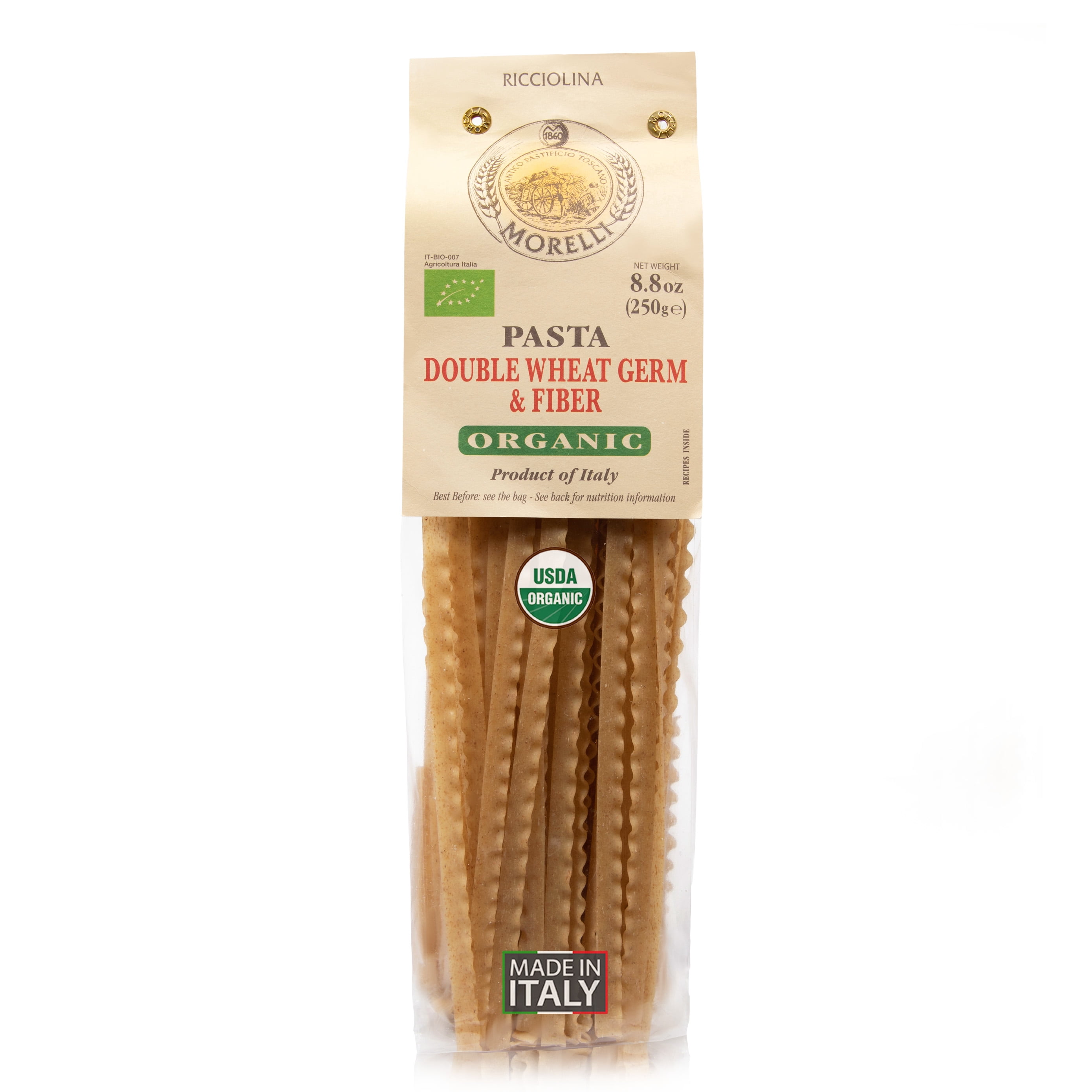 Morelli Mafalda Pasta, High Fiber Mafaldine Pasta, Imported from Italy ...