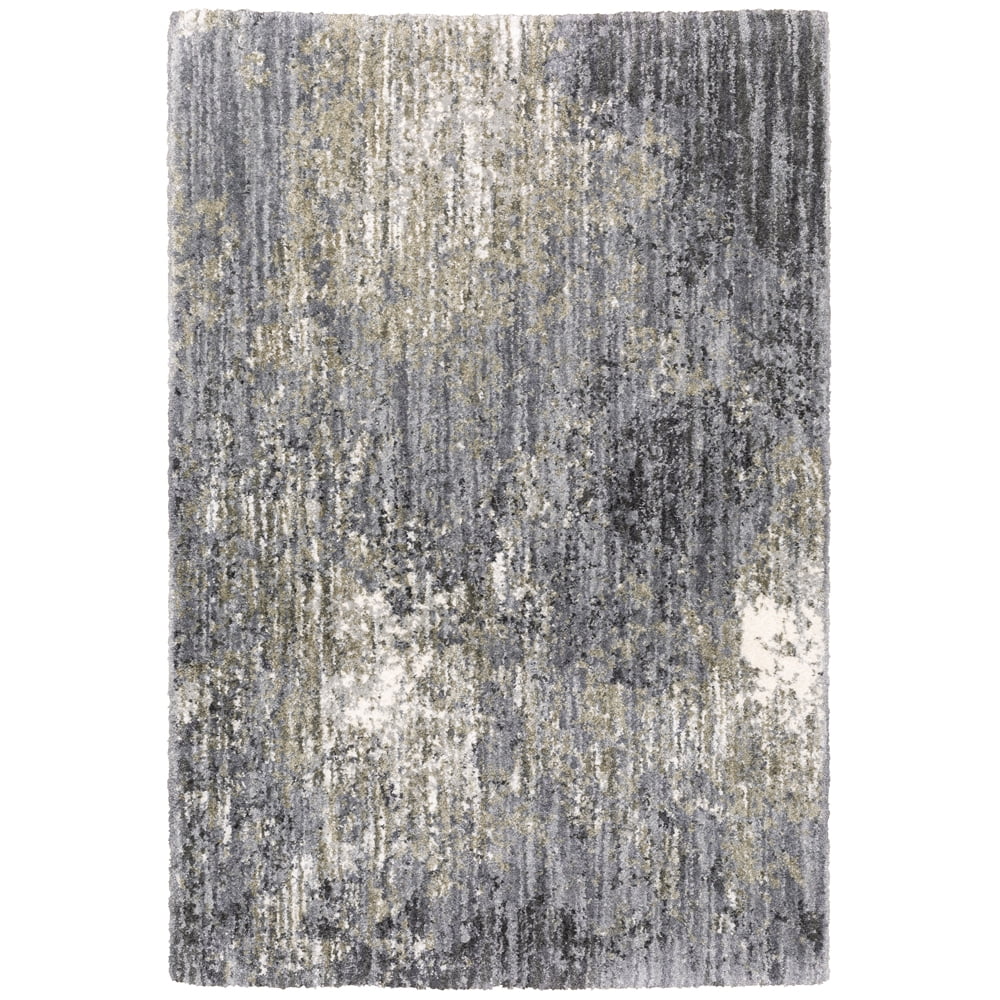 Moretti Glyph Area Rug 2060W Shag Grey Faded Shaded 3' 10" x 5' 5 ...