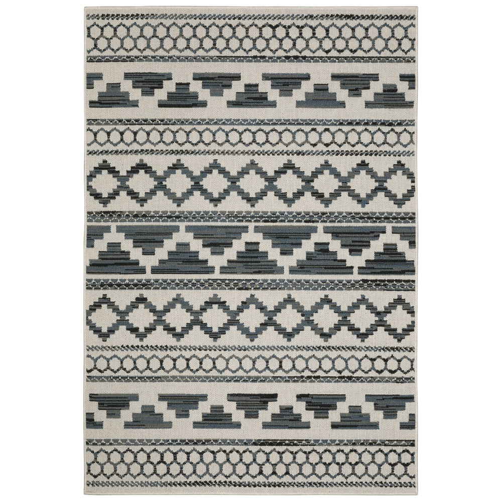 Moretti Kosmo Area Rug 005Y1 Outdoor Beige Angled Jagged - Walmart.com