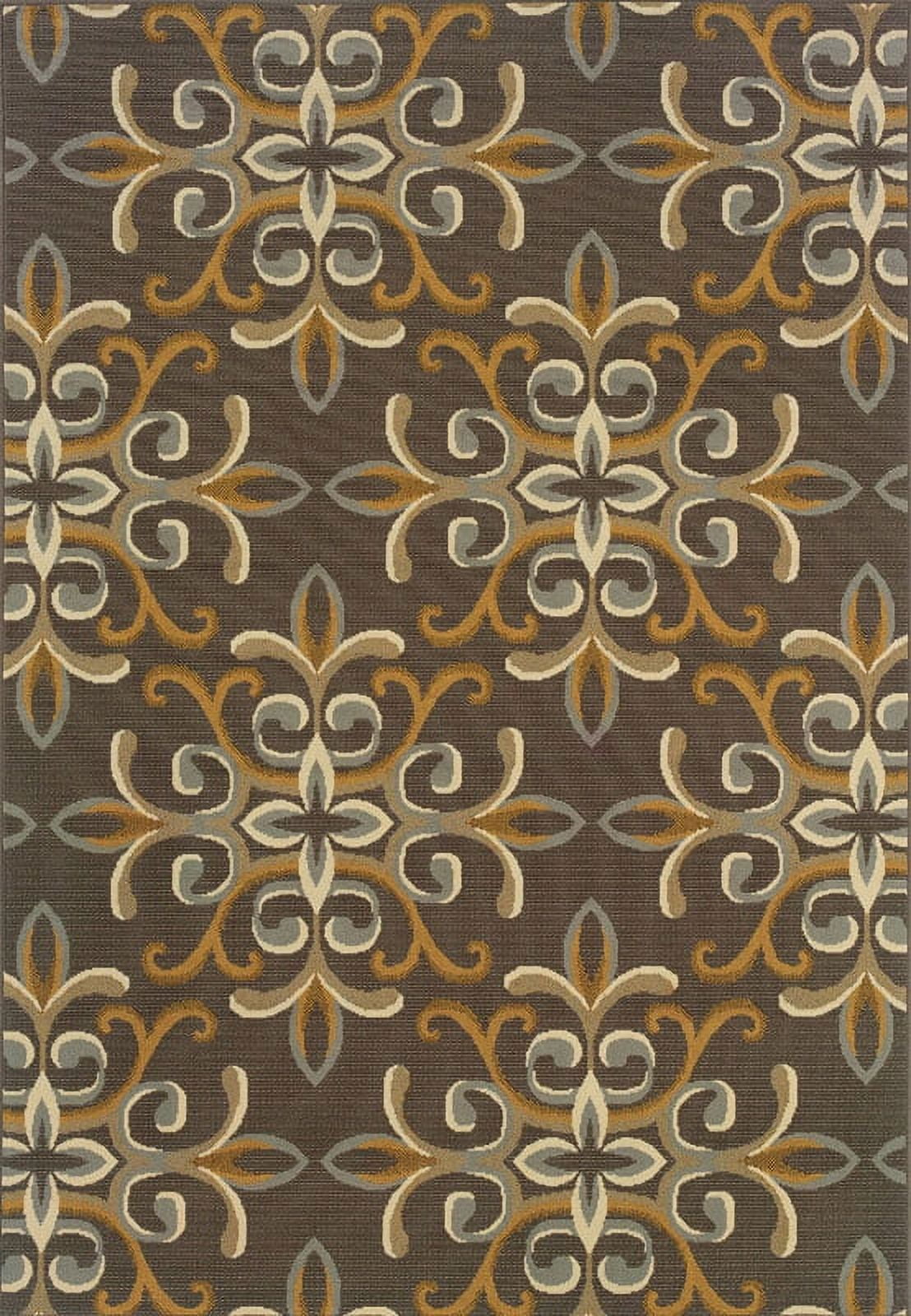 Moretti Thorn Indoor/Outdoor Area Rug 8990H Grey Patio Crest 8' 6" x 13 ...