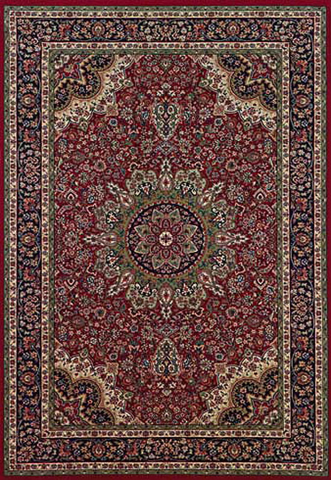 Moretti Wesley Area Rugs - 116R3 Medallion Border Flowers Leaves Rug ...