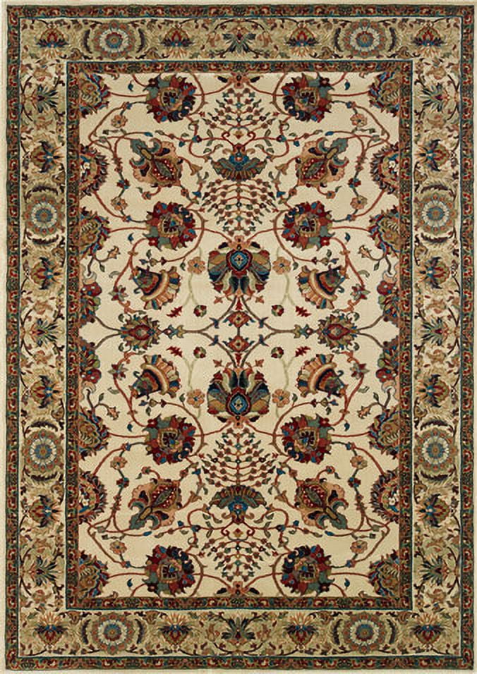 Moretti Wesley Area Rugs - 431O3 Bordered Traditional Vines Leaves ...
