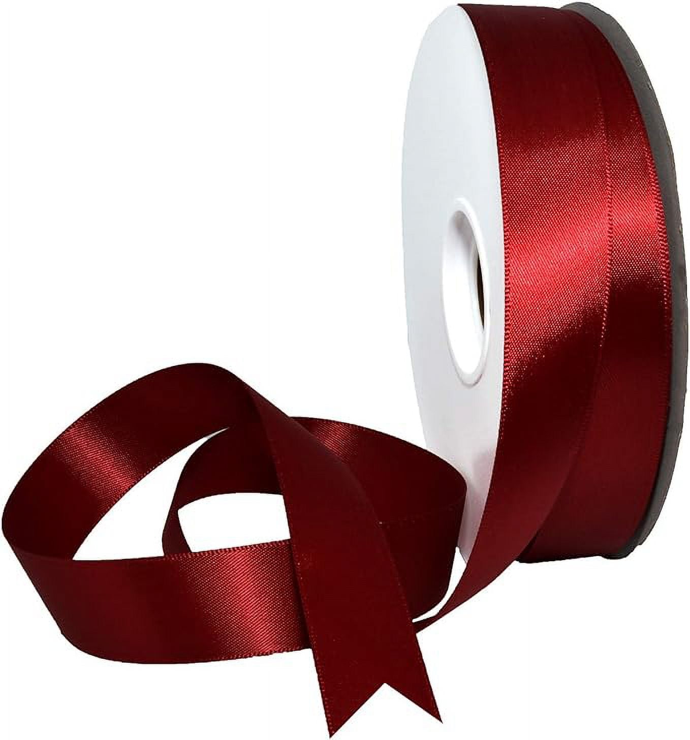 Morex Ribbon 08822/50-789 Double Face Satin Ribbon 7/8" X 50 YD Sherry ...