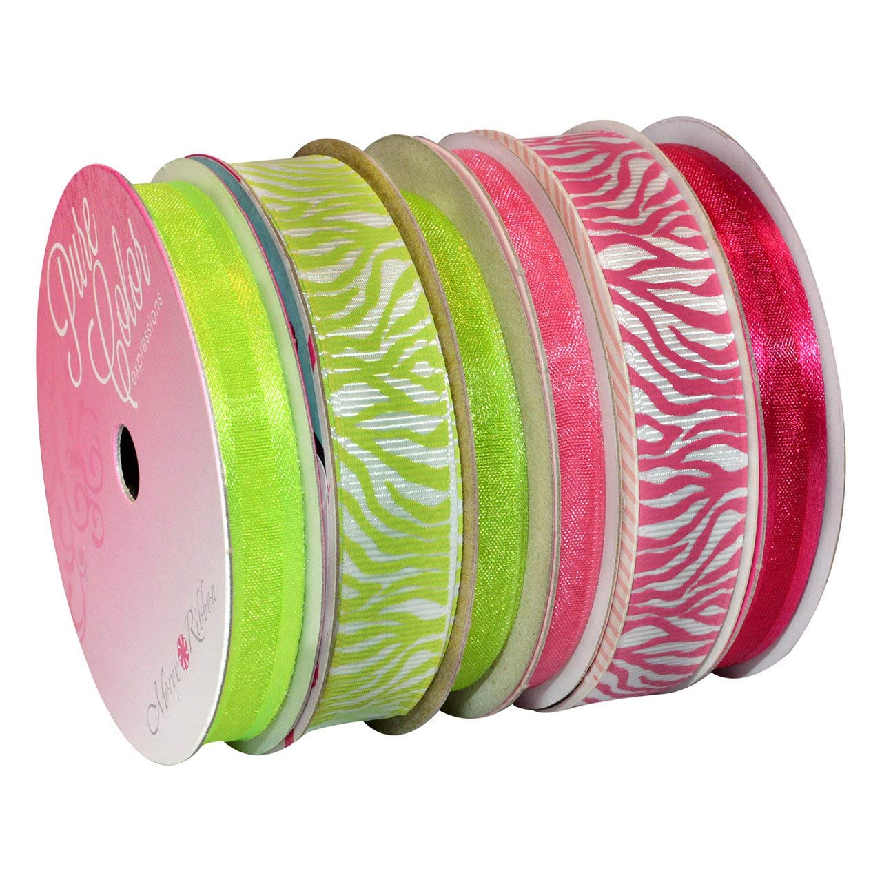 Morex Ribbon, 6-Pack Sweet Petite Ribbon, Pink and Lime - Walmart.com