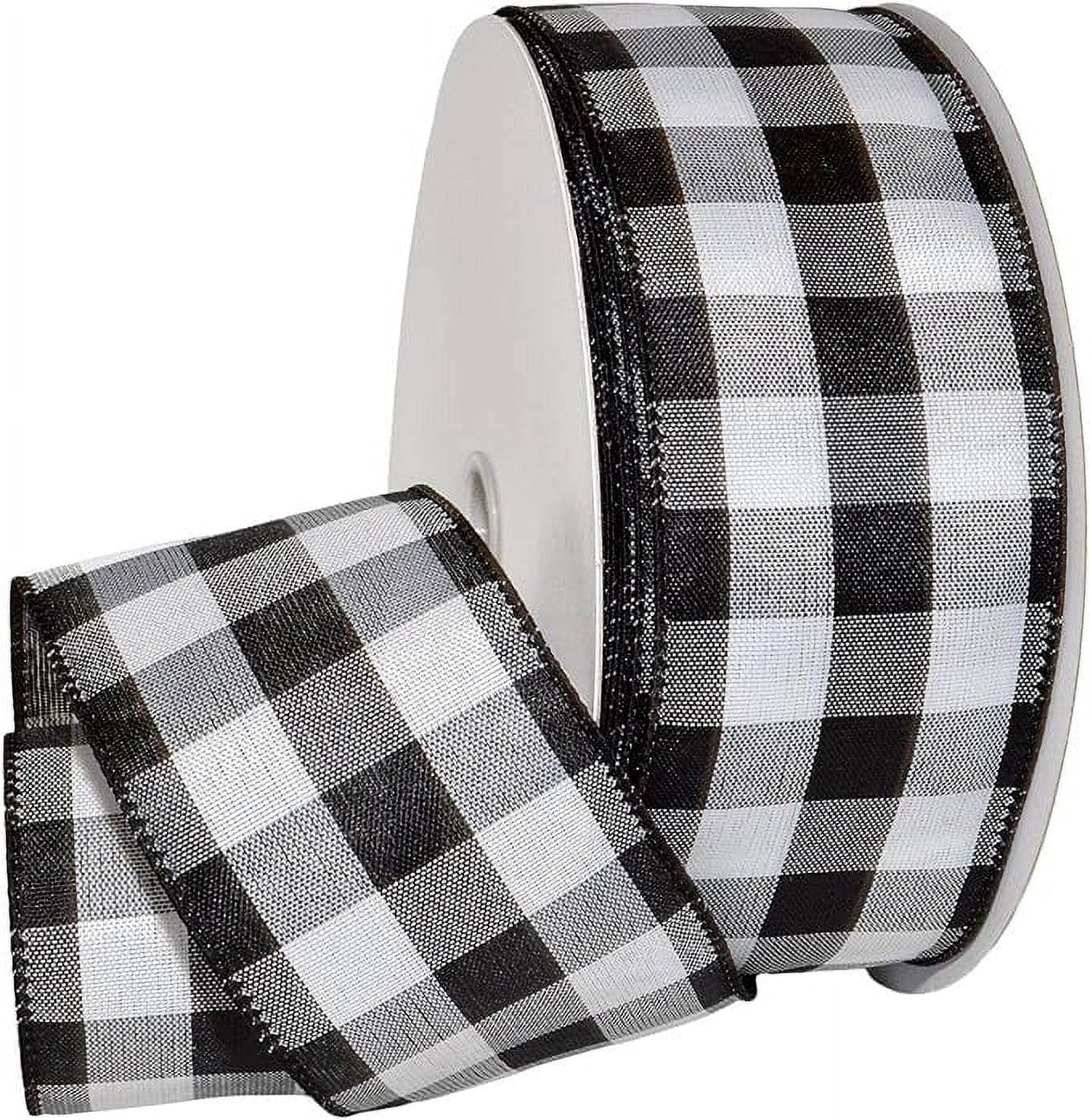 Morex Ribbon 7398.40/50-613 Cambridge 1.5" X 50 YD Wired Ribbon, Black ...