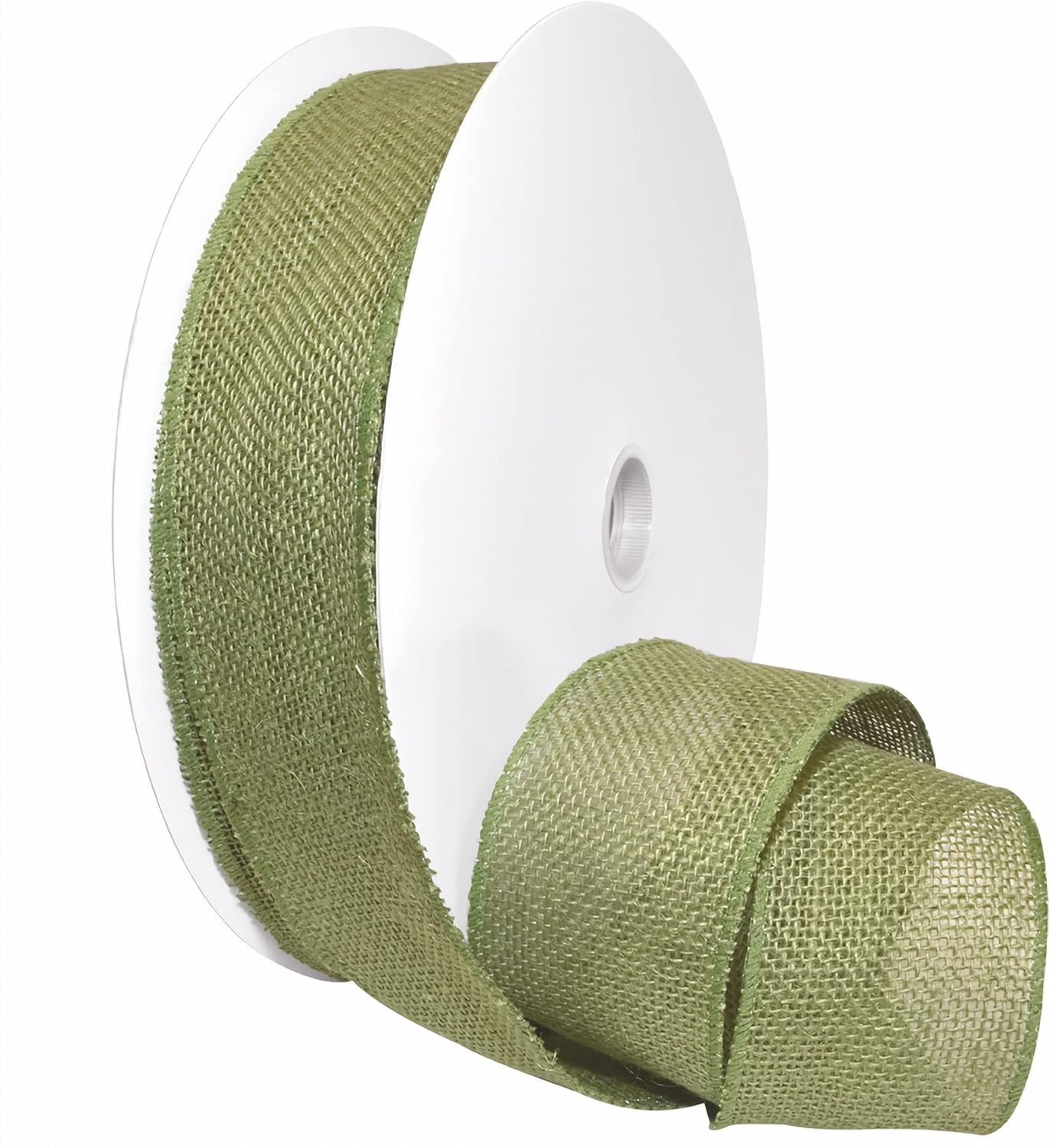 Morex Ribbon Burlap Wired Jute Ribbon, 2.5" x 50 Yd, Moss - Walmart.com