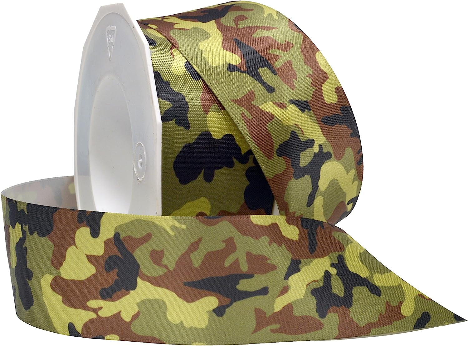 Morex Ribbon Camo Double Face Satin Fabric Ribbon with 1-1/2-Inch by 20 ...