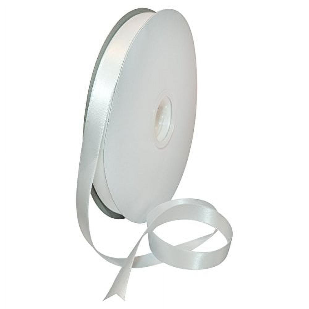 Morex Ribbon Double Face Satin Ribbon, 5/8" x 100 Yd, White - Walmart.com